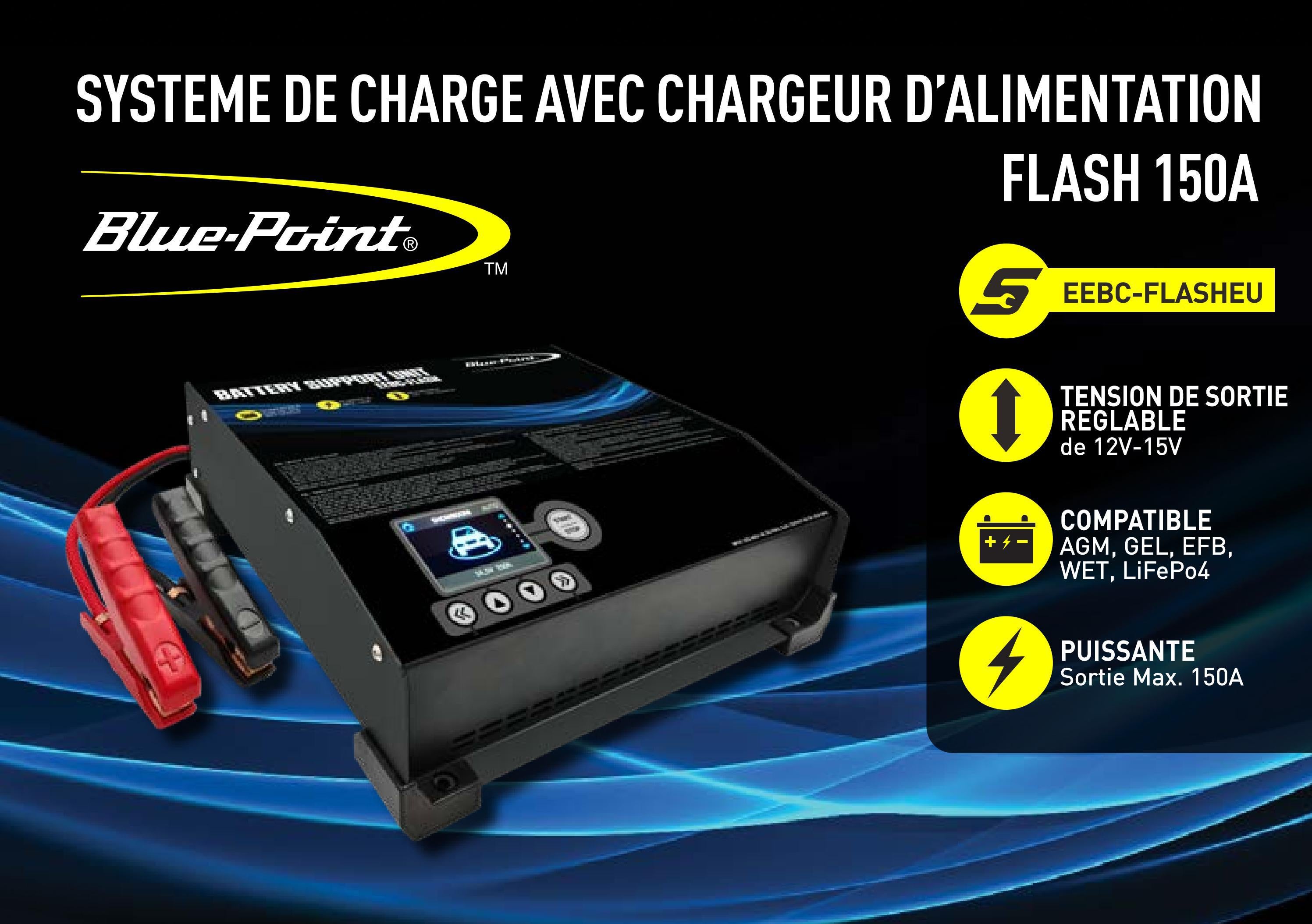 Systeme De Charge Avec Chargeur D’alimentation Flash 150A (Blue-Point ...