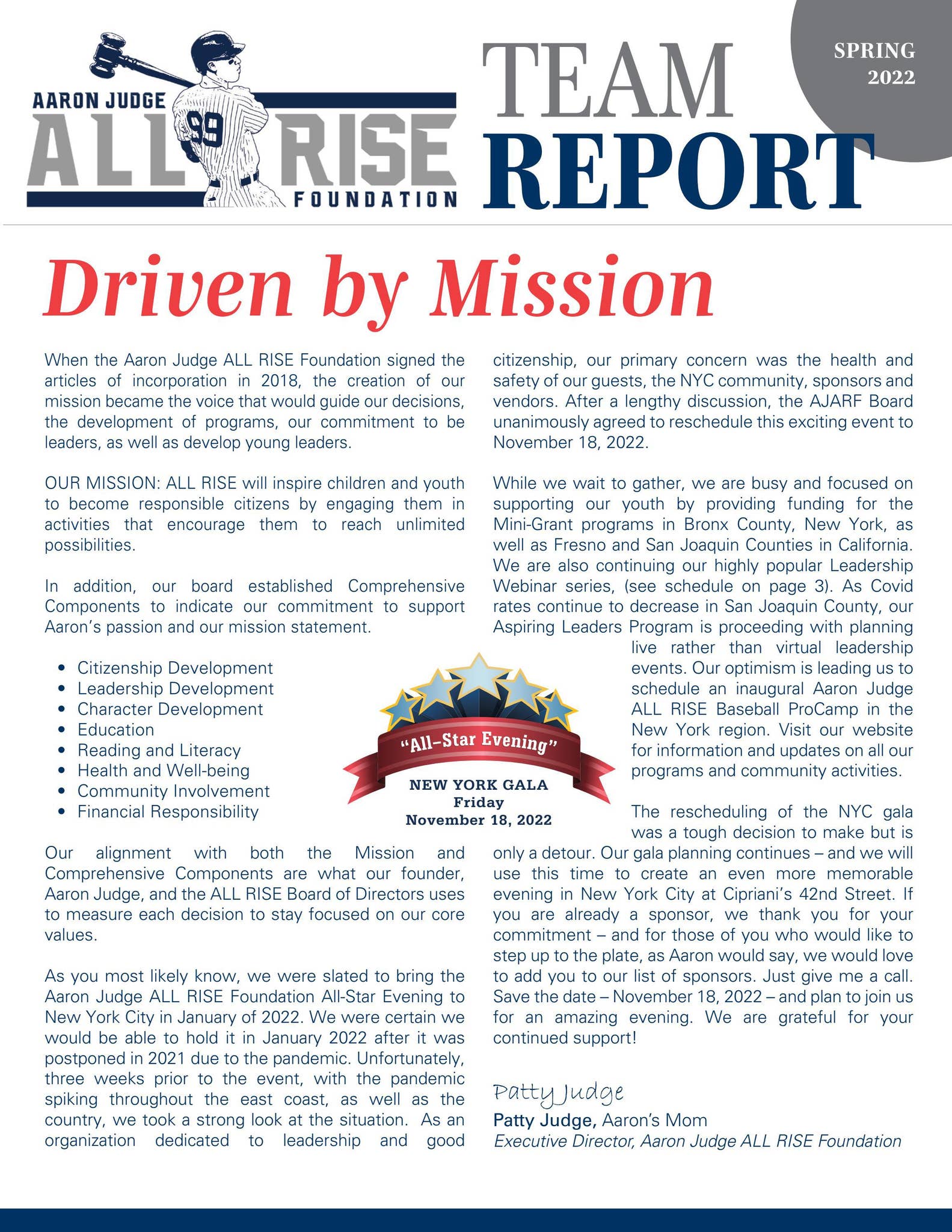 Aaron Judge ALLRISE Foundation Spring 2022 Team Report by ALL RISE ...