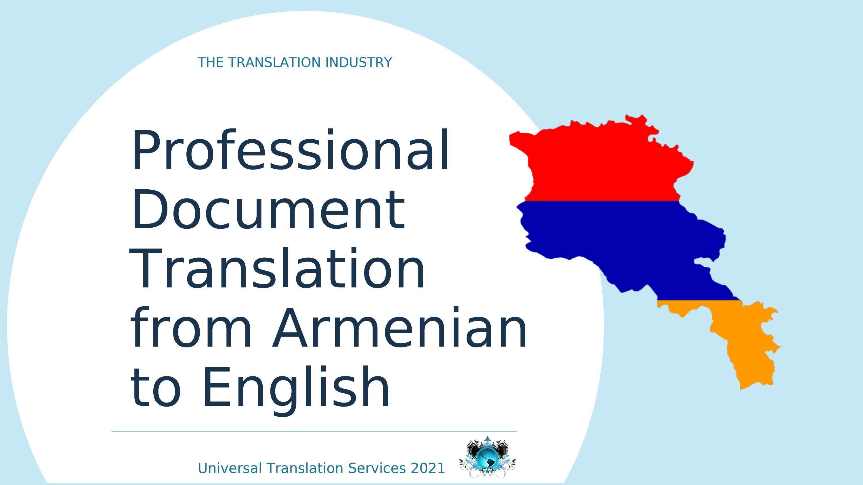Professional Document Translation from Armenian to English by Universal ...