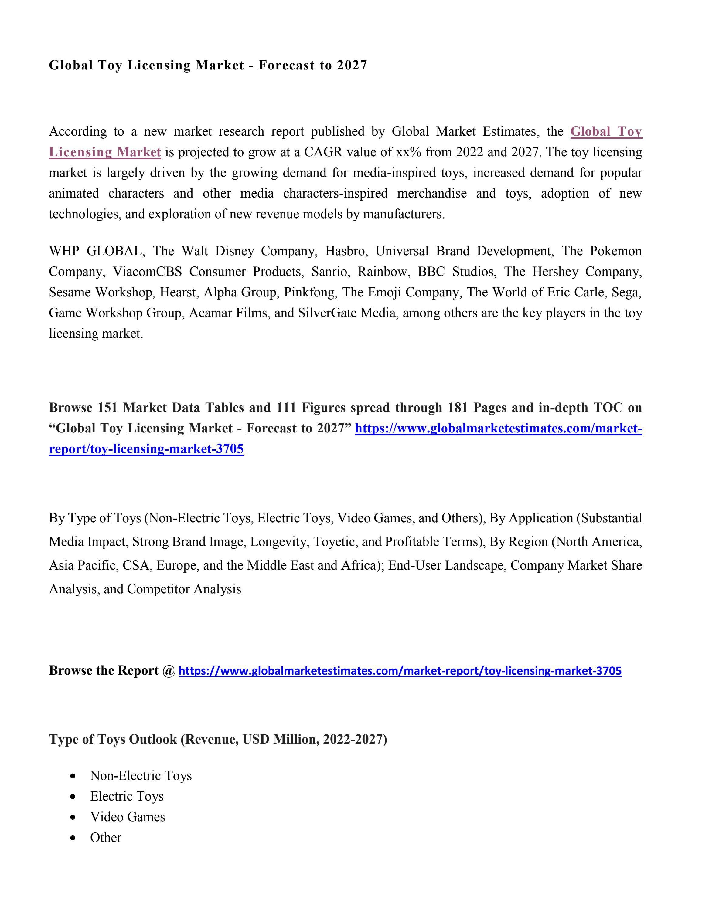 Toy Licensing Market by yash.jain - Issuu Toy Licensing Market by yash.jain - Issuu