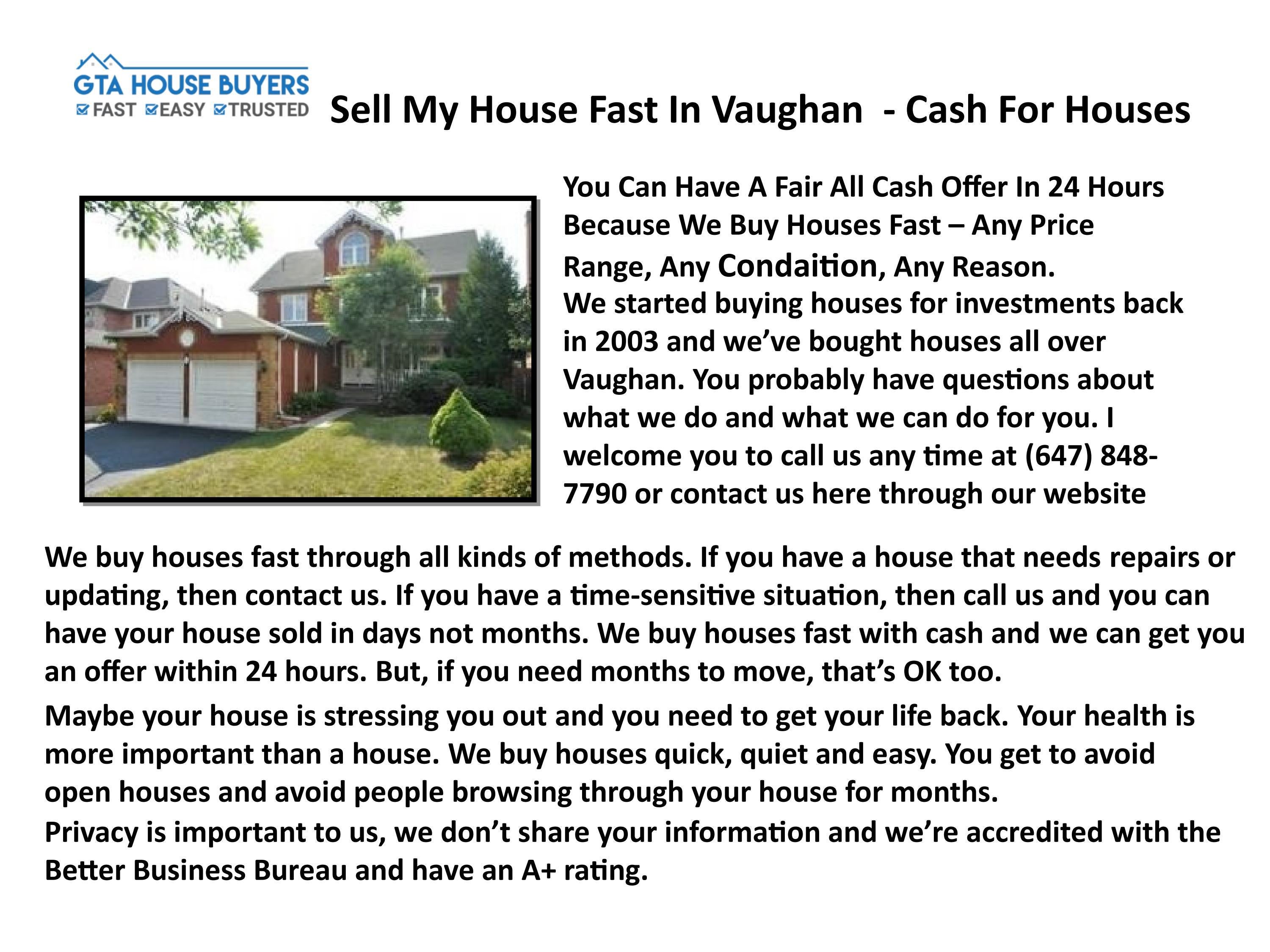 Companies who buy houses - We Buy Houses Fast In Ontario & GTA House ...