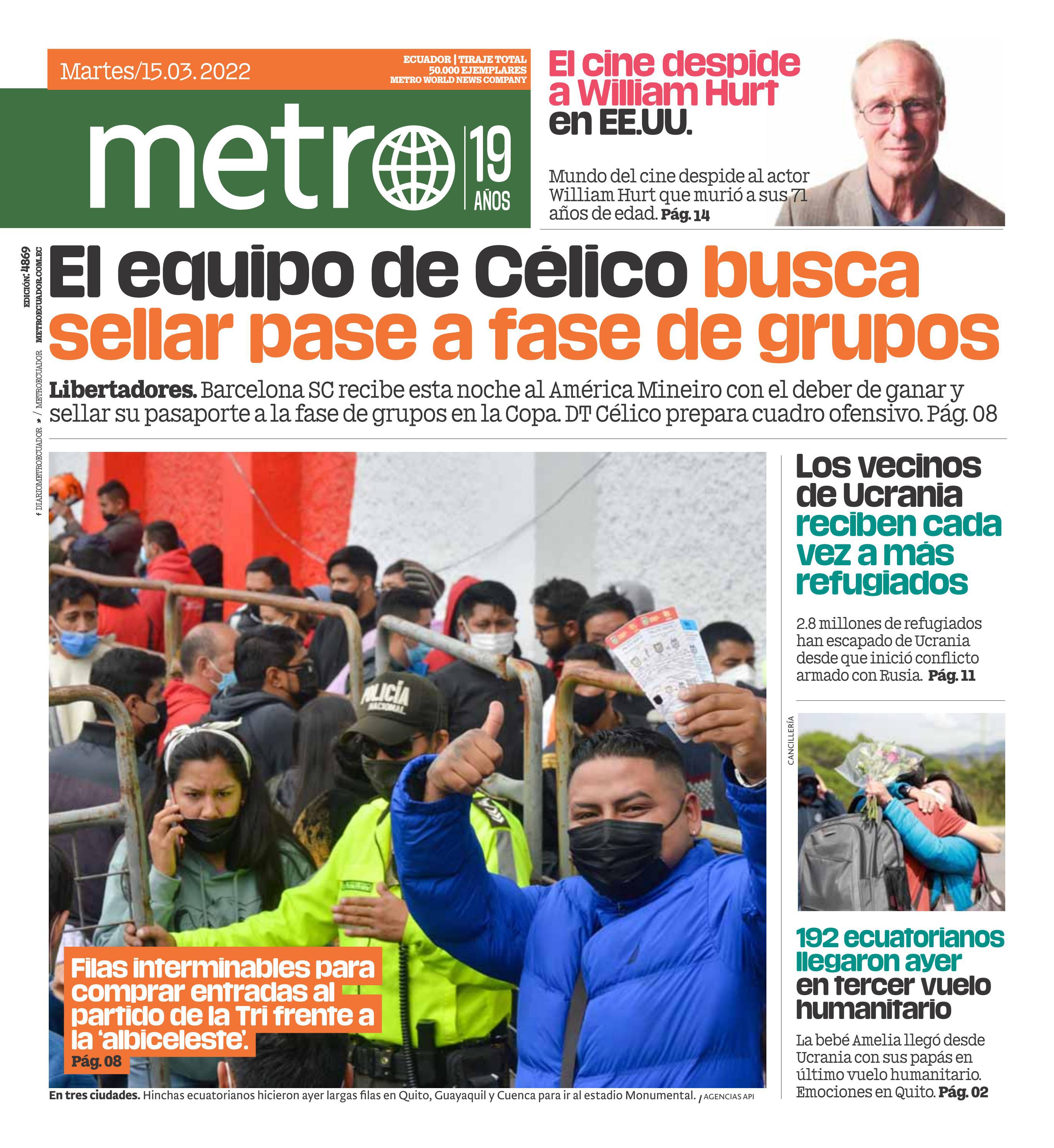 Diario Metro, edición 15 de marzo 2022 by Diario Metro - Issuu