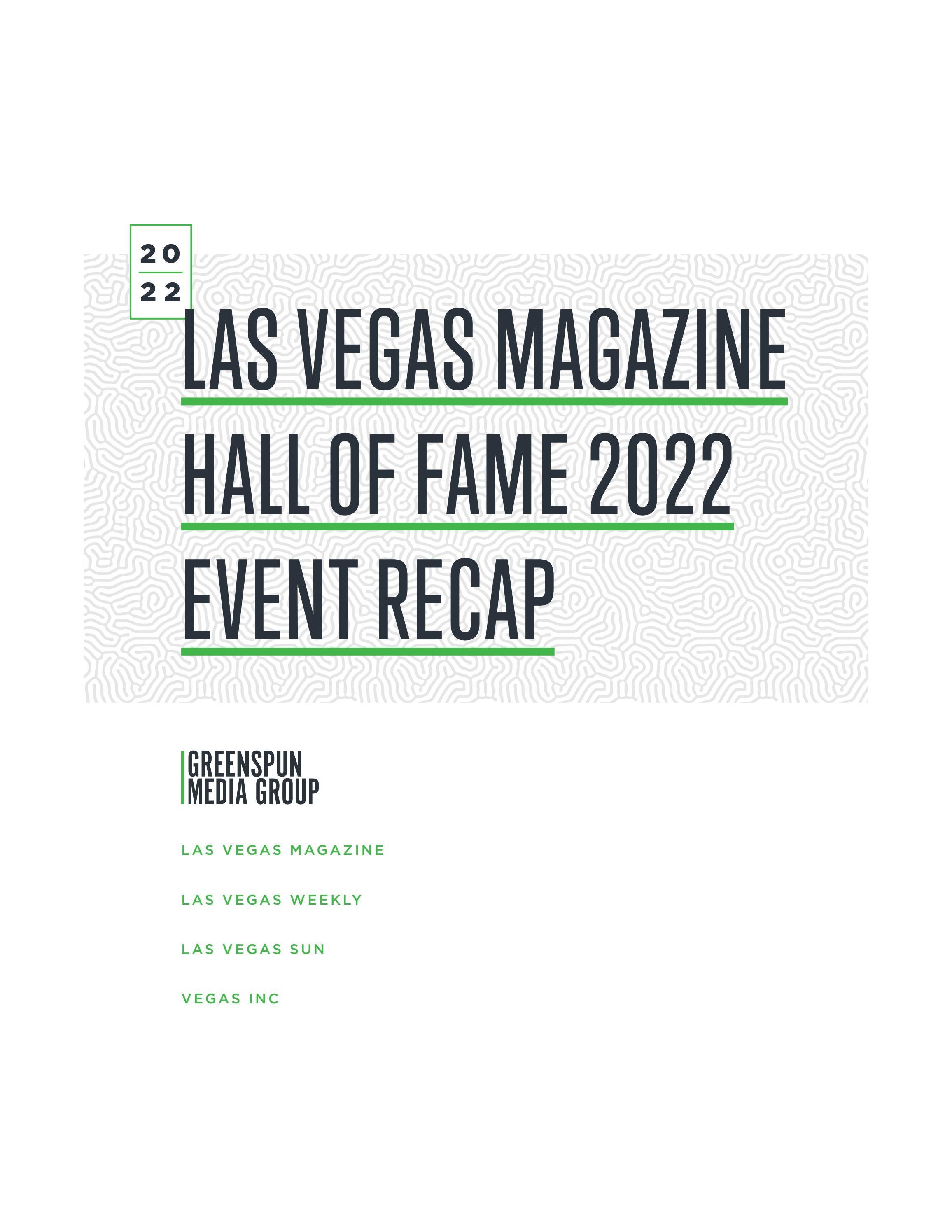 Event Recap - 2022-02-09 - Las Vegas Magazine - Hall of Fame 2022 by Greenspun Media Group - Issuu