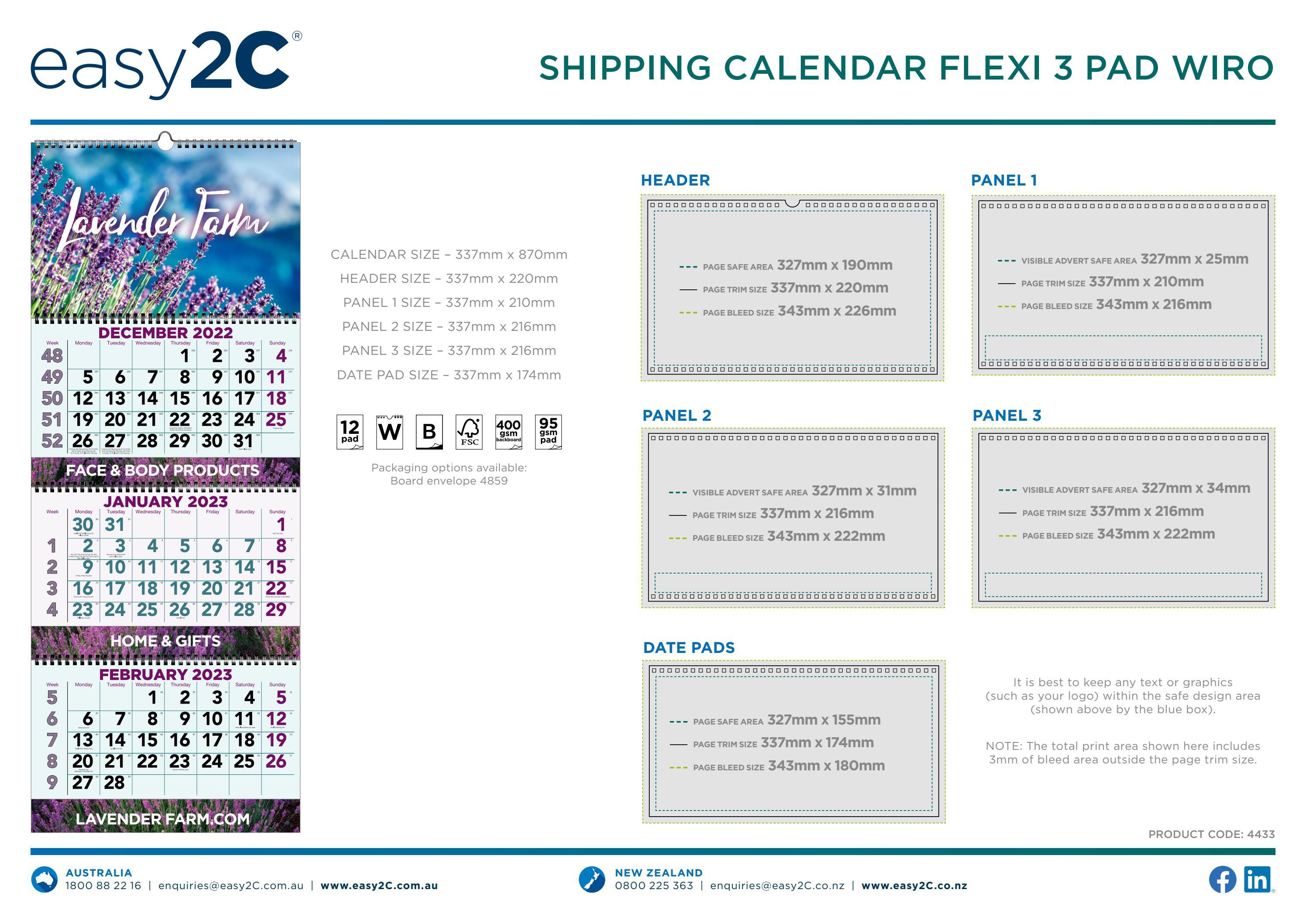 Shipping calendar 3 pad wiro - flexi - TT by easy2c - Issuu