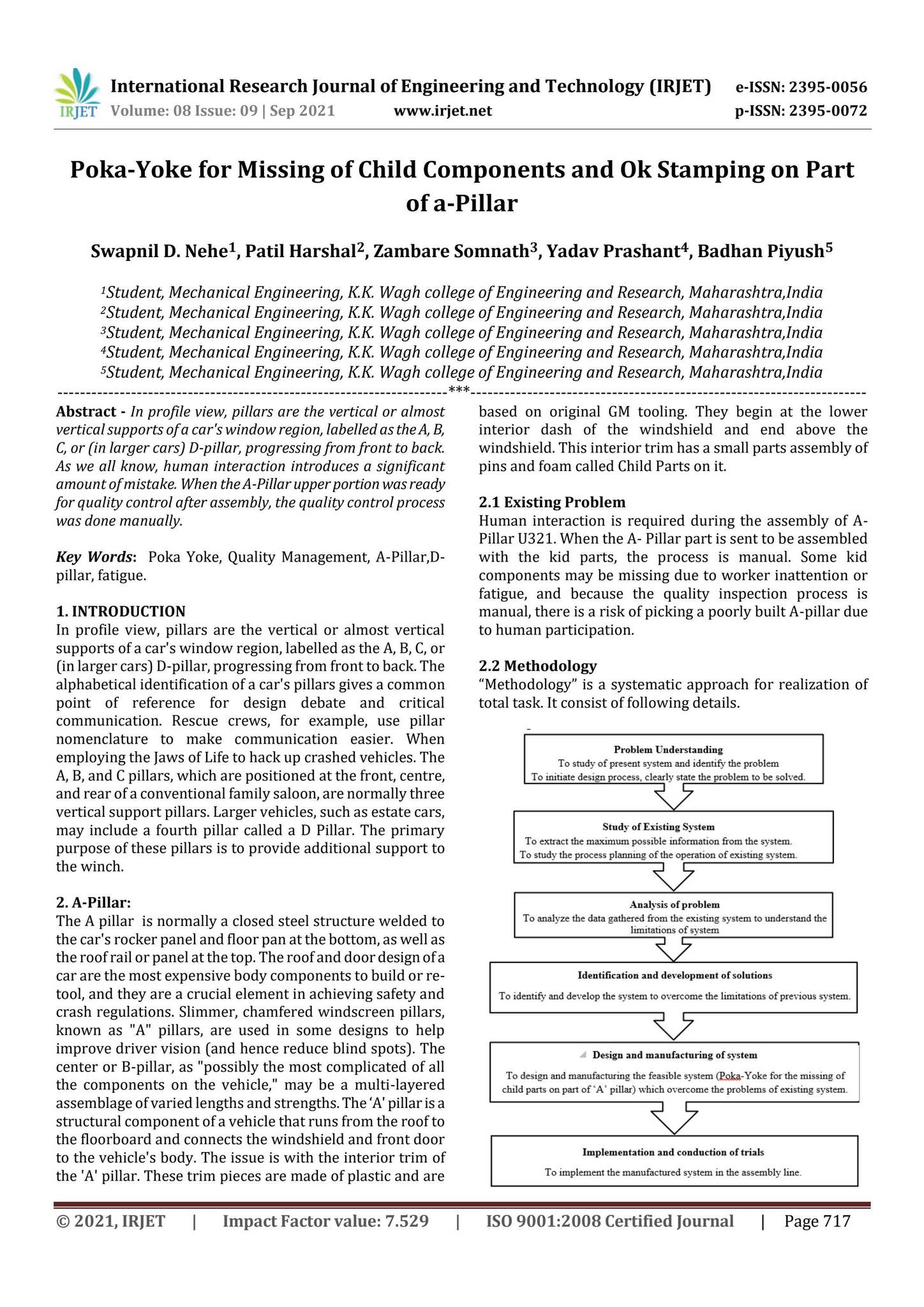 IRJET- Poka-Yoke for Missing of Child Components and Ok Stamping on ...