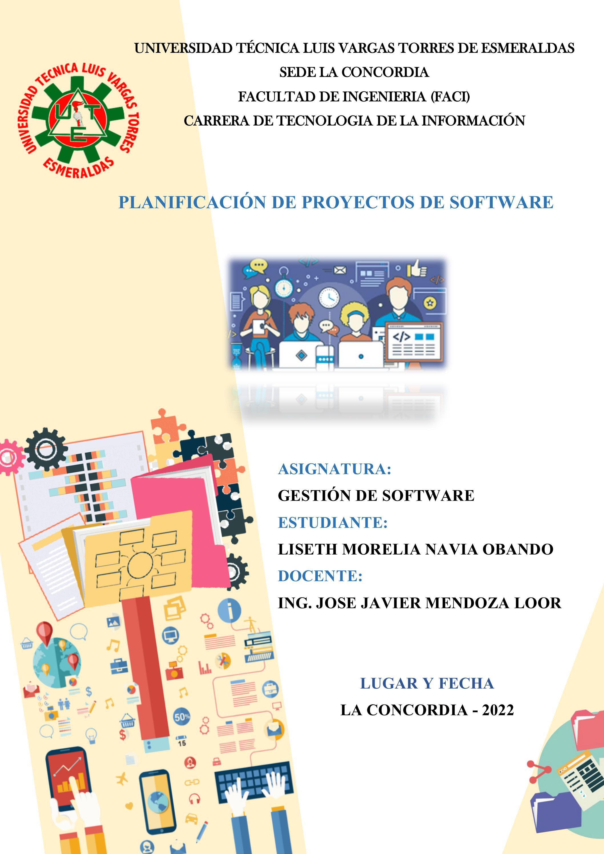 PLANIFICACIÓN DE PROYECTOS DE SOFTWARE by Liseth Navia Obando - Issuu