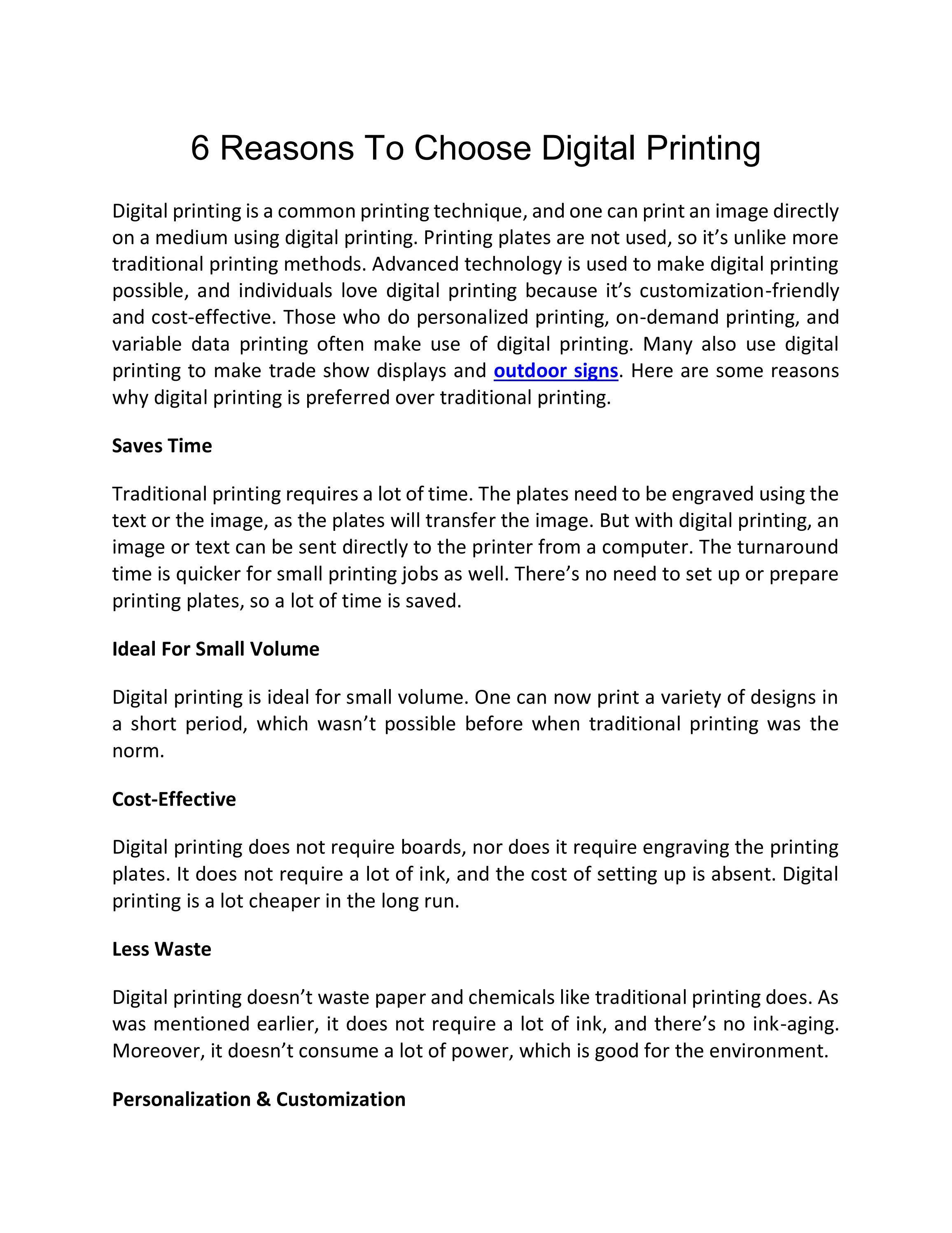 6 Reasons To Choose Digital Printing by Power Graphics Digital Imaging ...