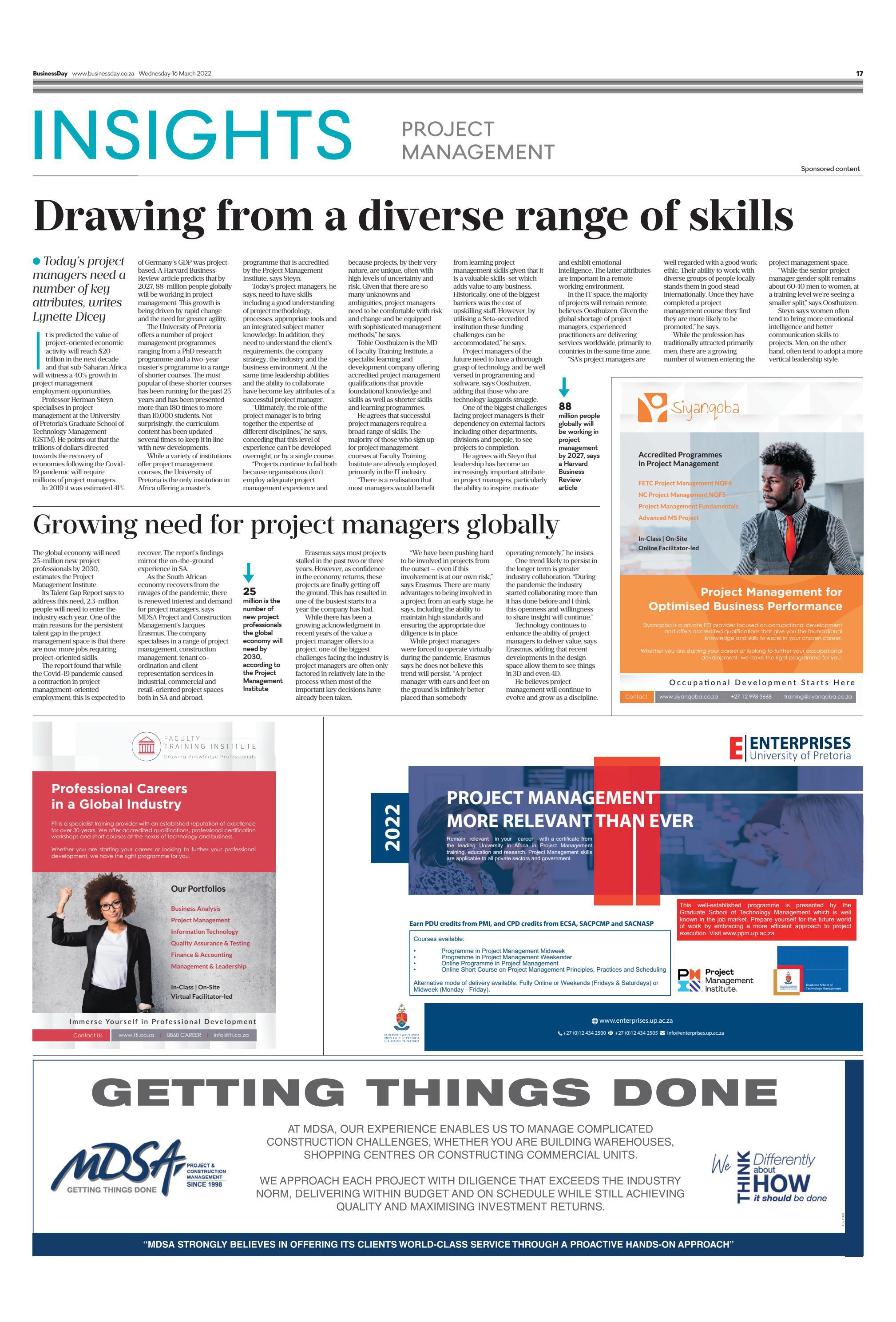 Business Day Project Management Insights (March 16 2022) by ...