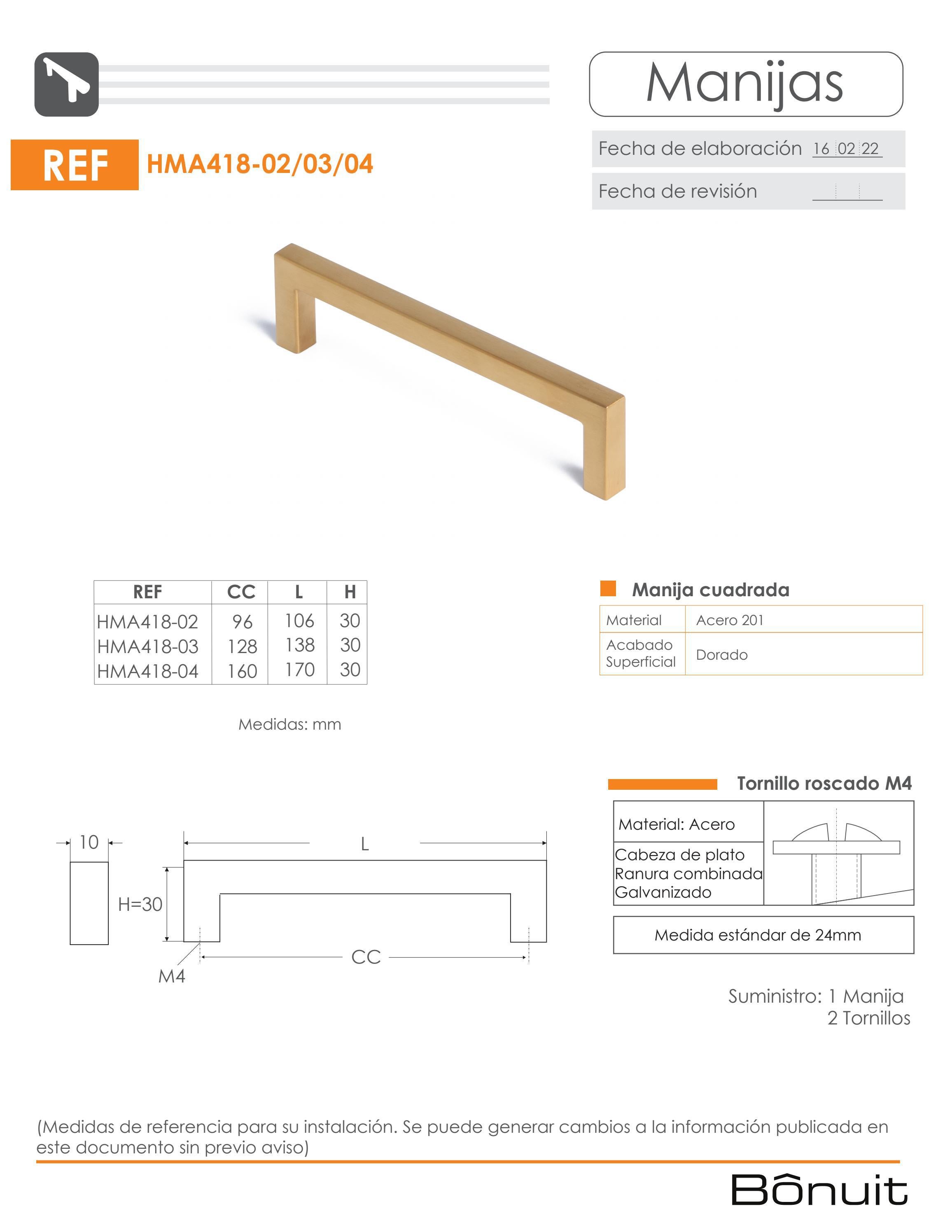 Manija cuadrada 418 by Madecentro Colombia - Issuu