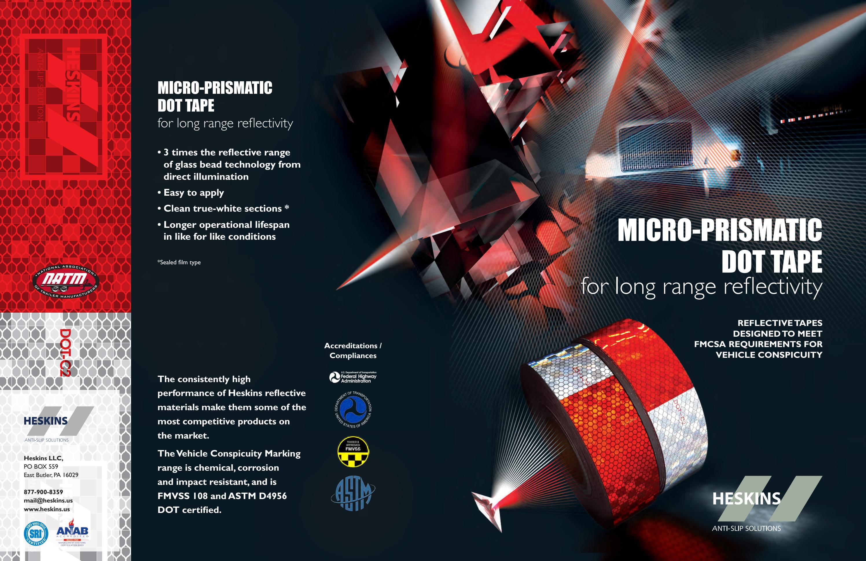 Heskins LLC Microprismatic DOT Tape Brochure by heskinsllc - Issuu