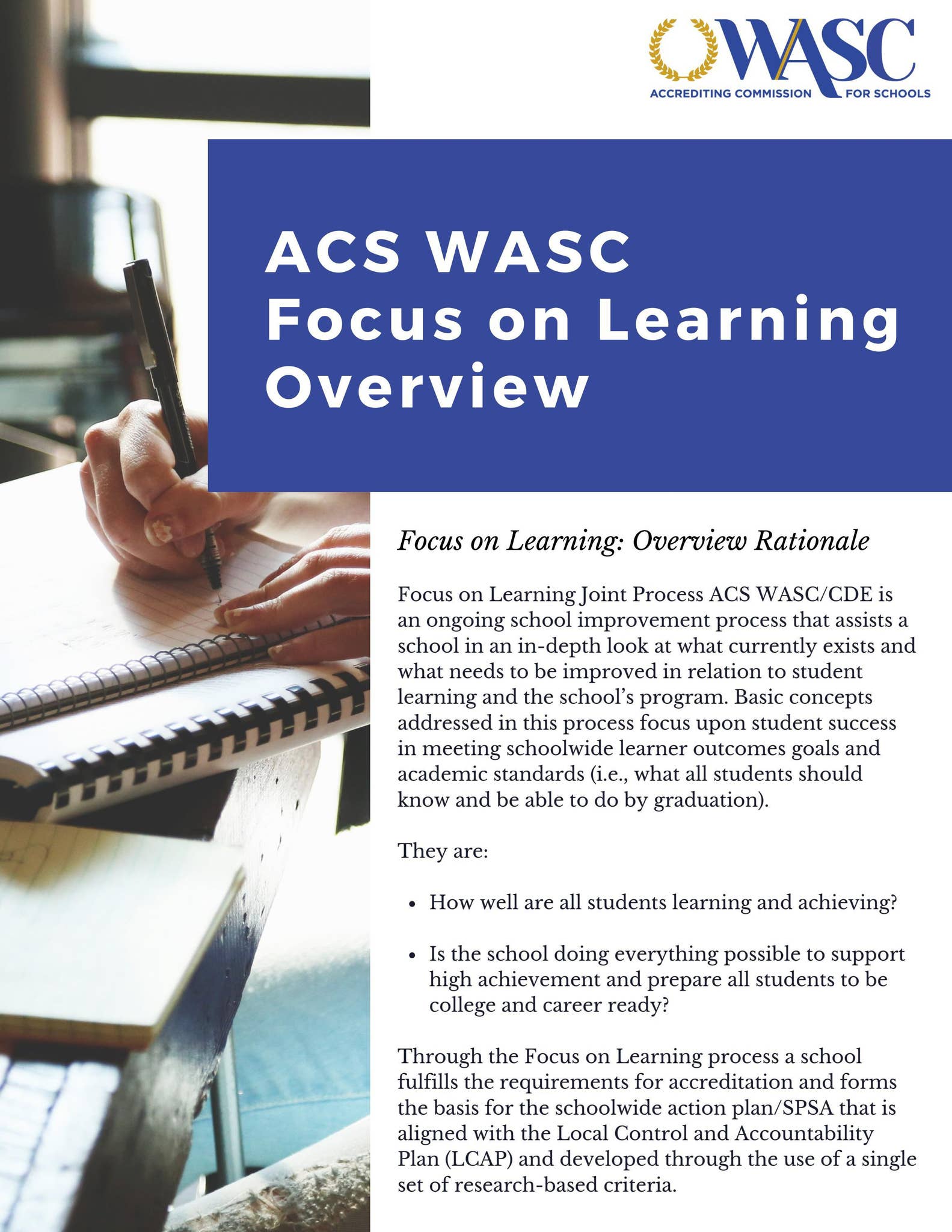 Focus on Learning Overview by acswasc533 - Issuu