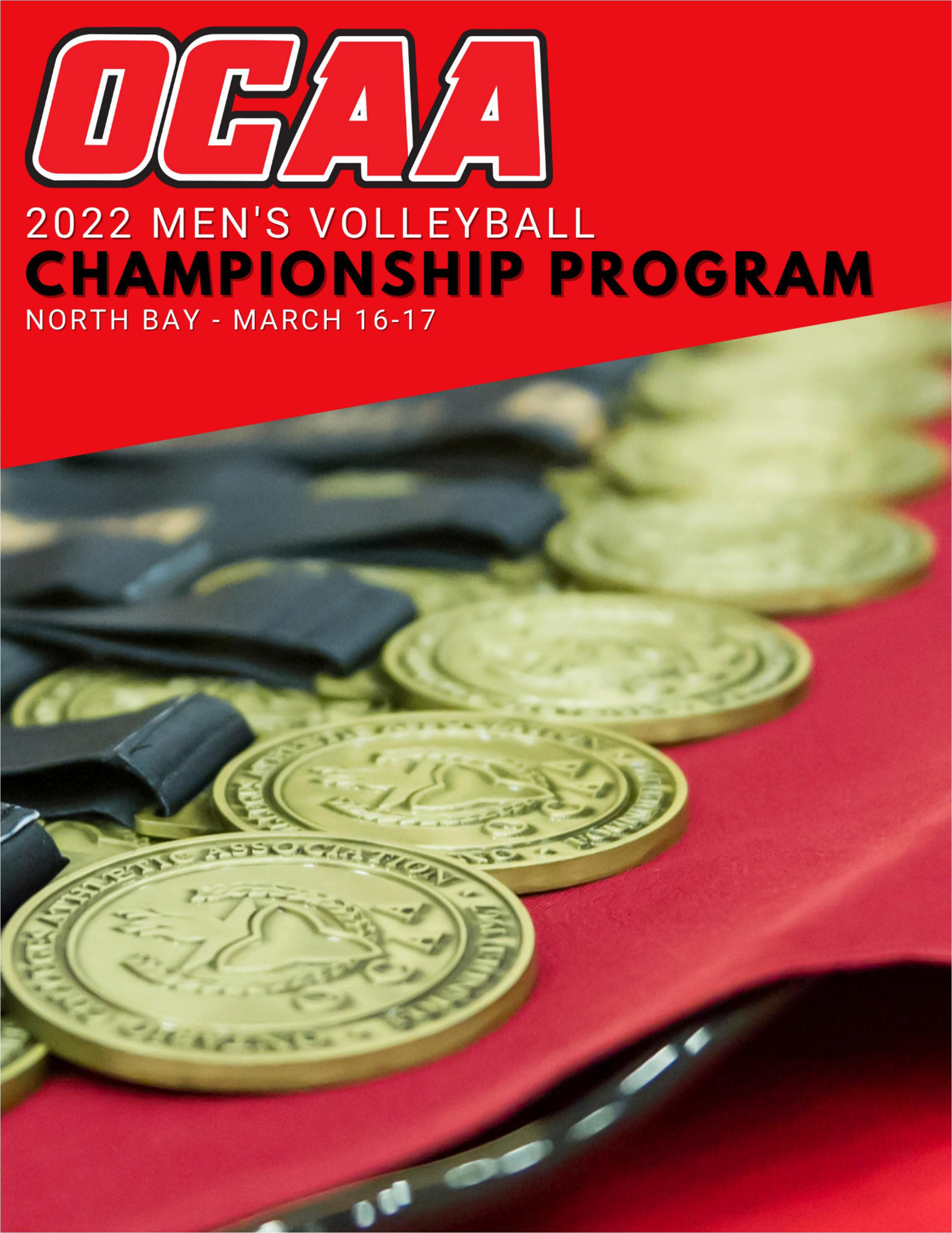 2022 OCAA Men's Volleyball Championship Program by Ontario Colleges ...