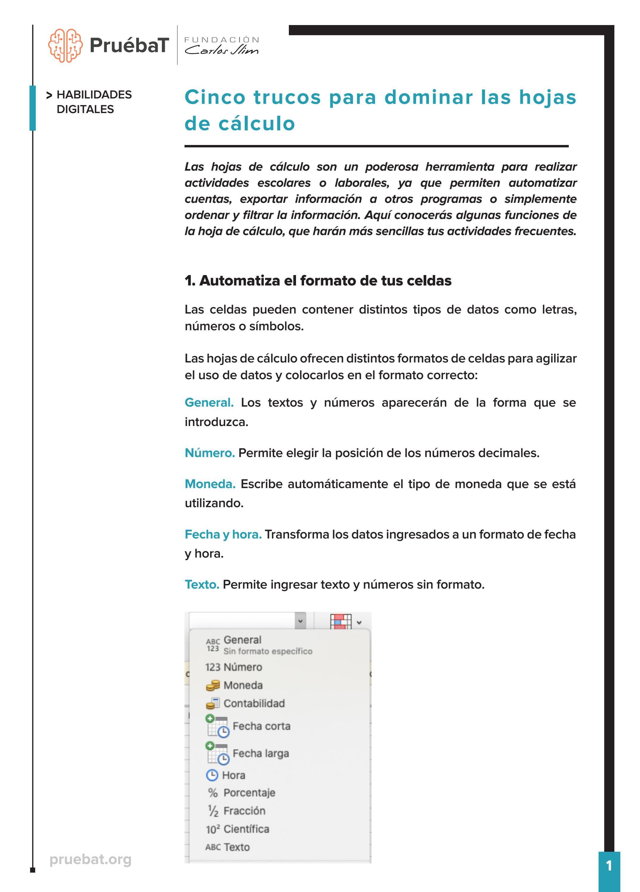 Trucos para considerar las nociones elementales de una hoja de cálculo en Microsoft Excel. by ...