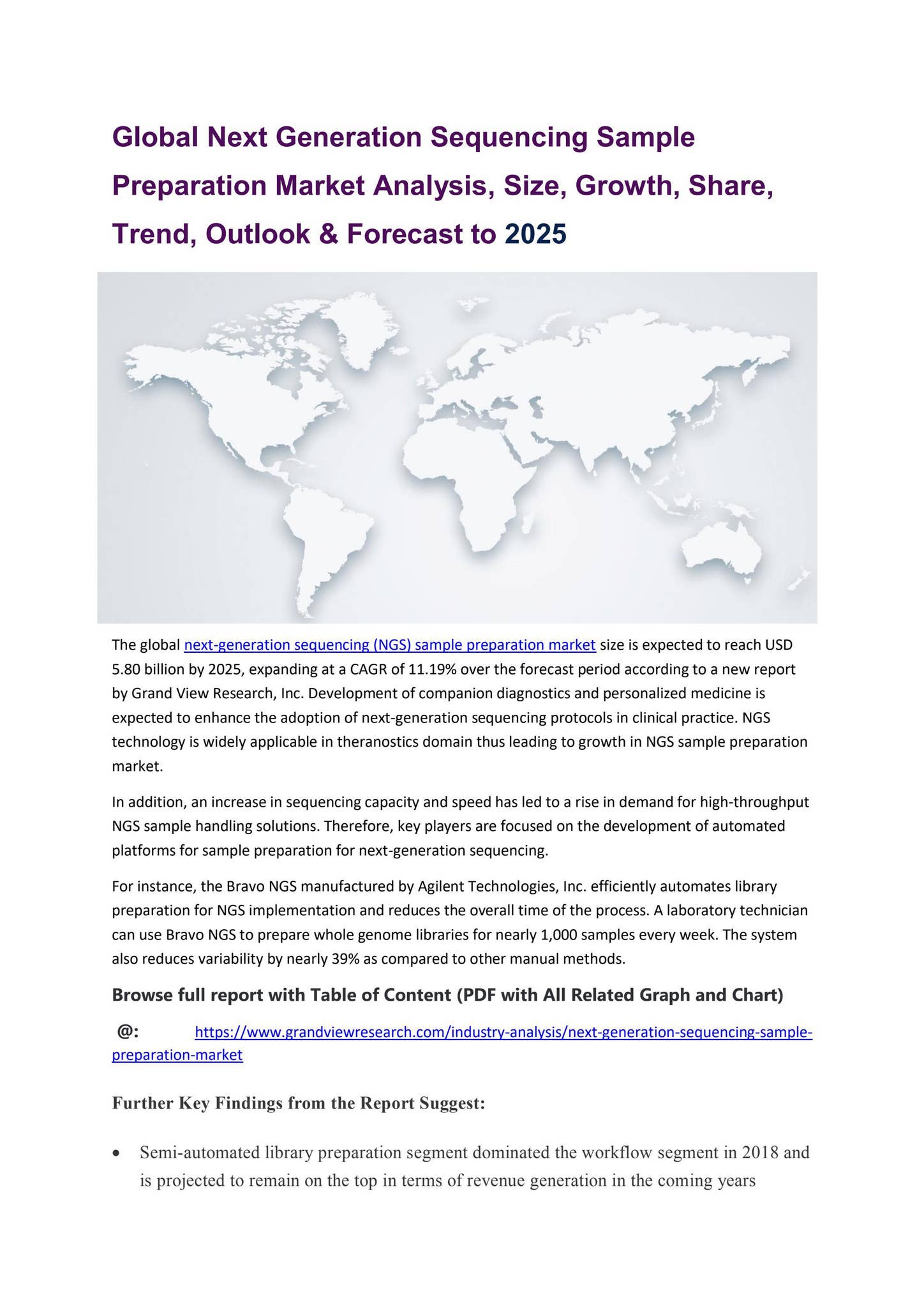 Next Generation Sequencing Sample Preparation Market Size, Share ...