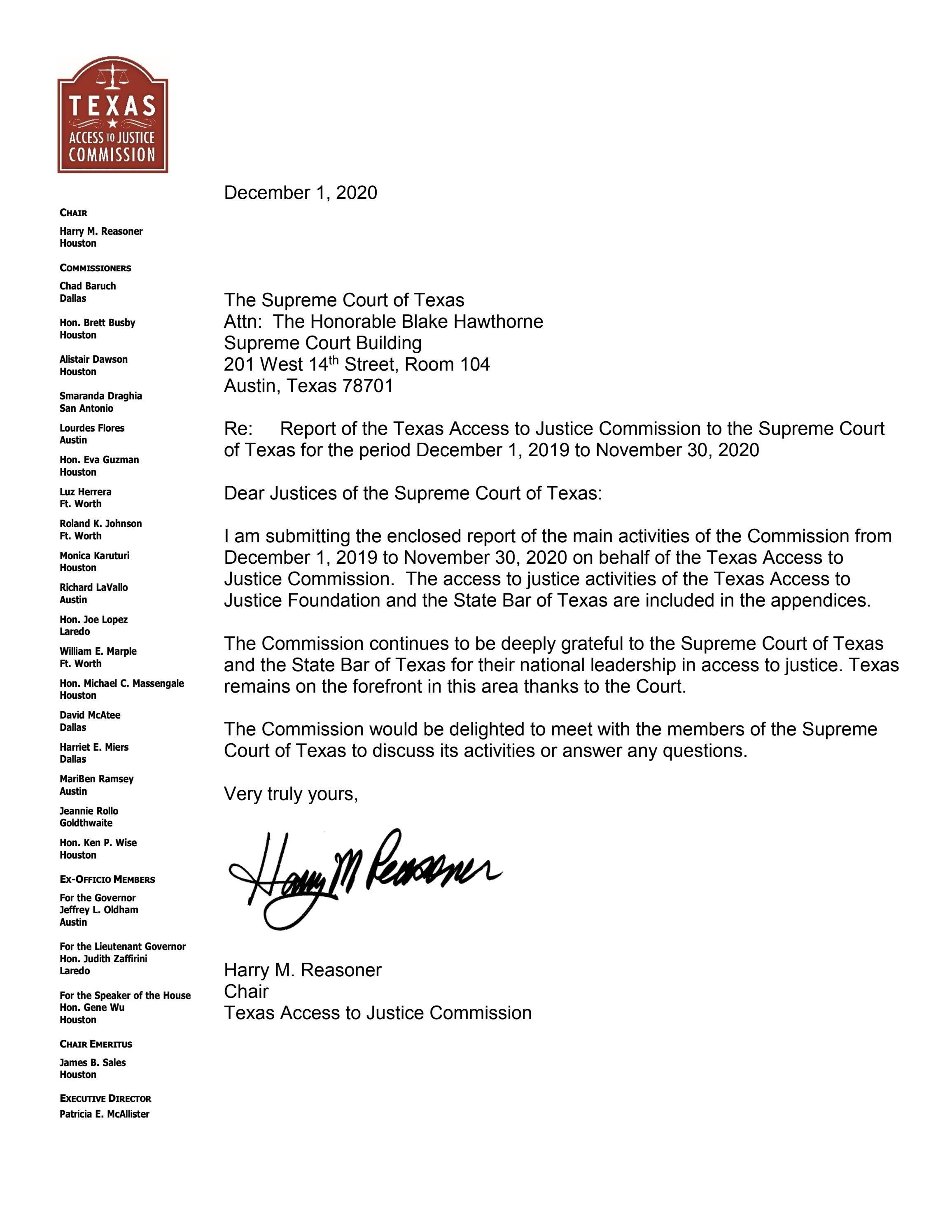 Supreme Court Report - Dec 2020 by Texas Access to Justice Commission ...