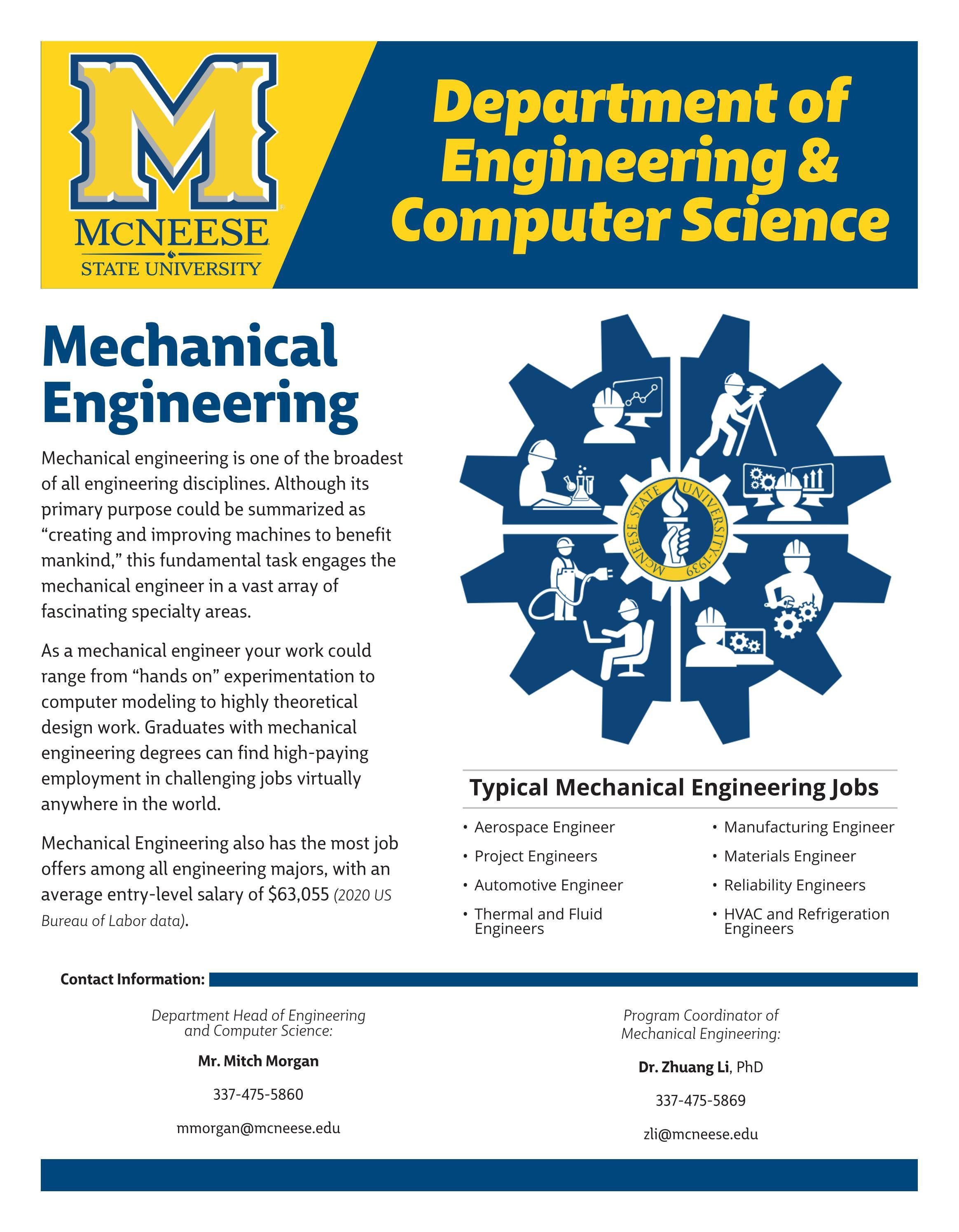 Mechanical Engineering at McNeese State University by McNeese ...