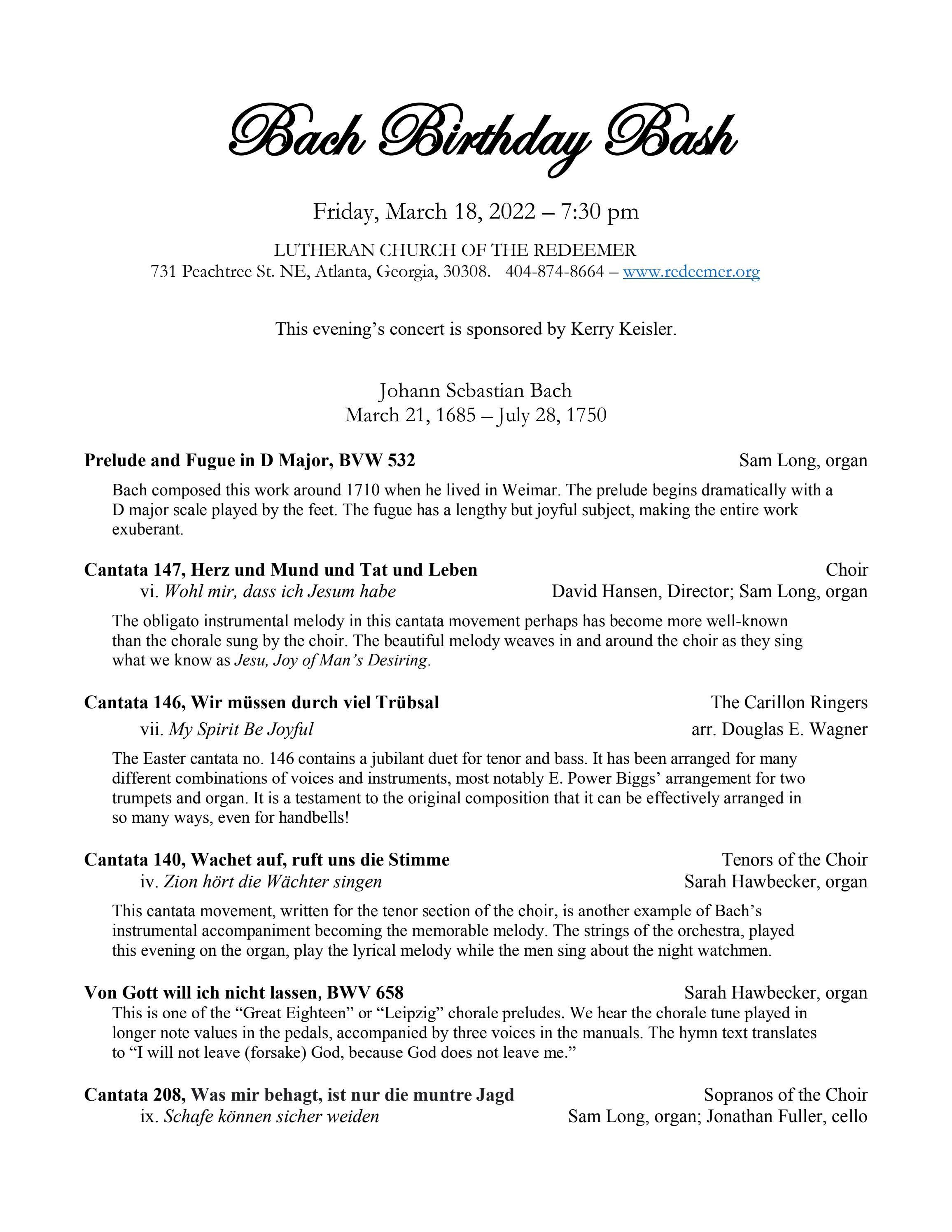 Bach Bash by redeemeratl - Issuu