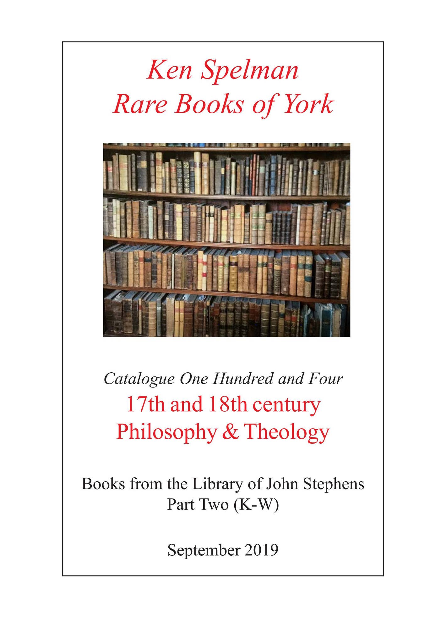 Catalogue 104 - 17th & 18th Century Philosophy (2) - 2019 by Ken ...