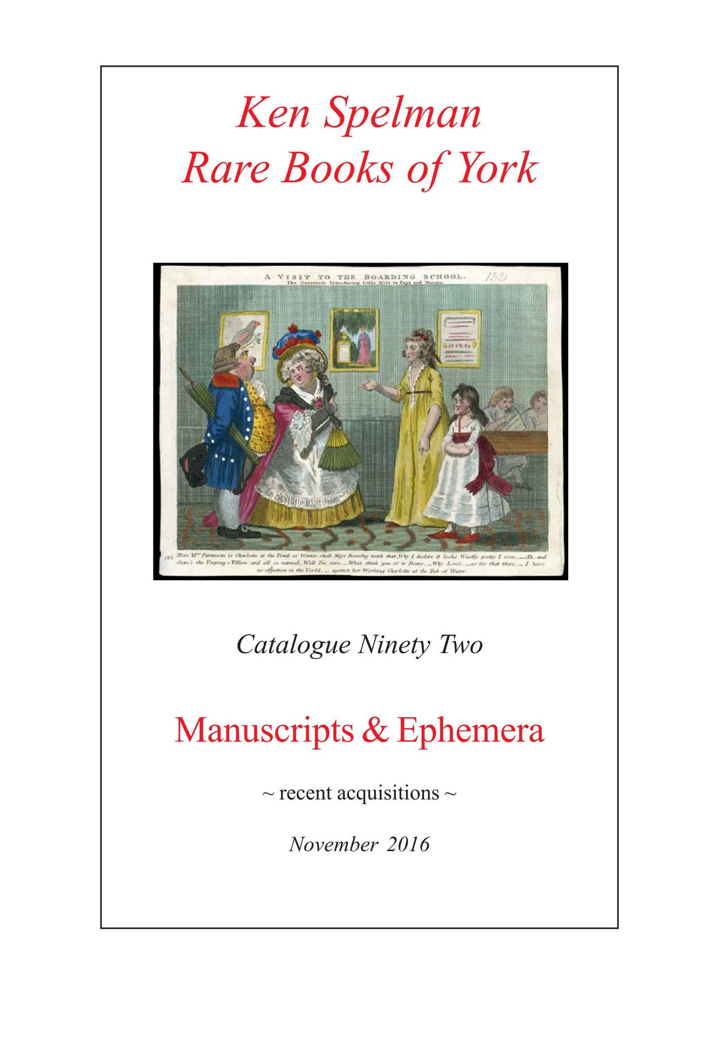 Catalogue 92 - Manuscripts - 2016 by Ken Spelman Books Ltd ~ [Tony ...