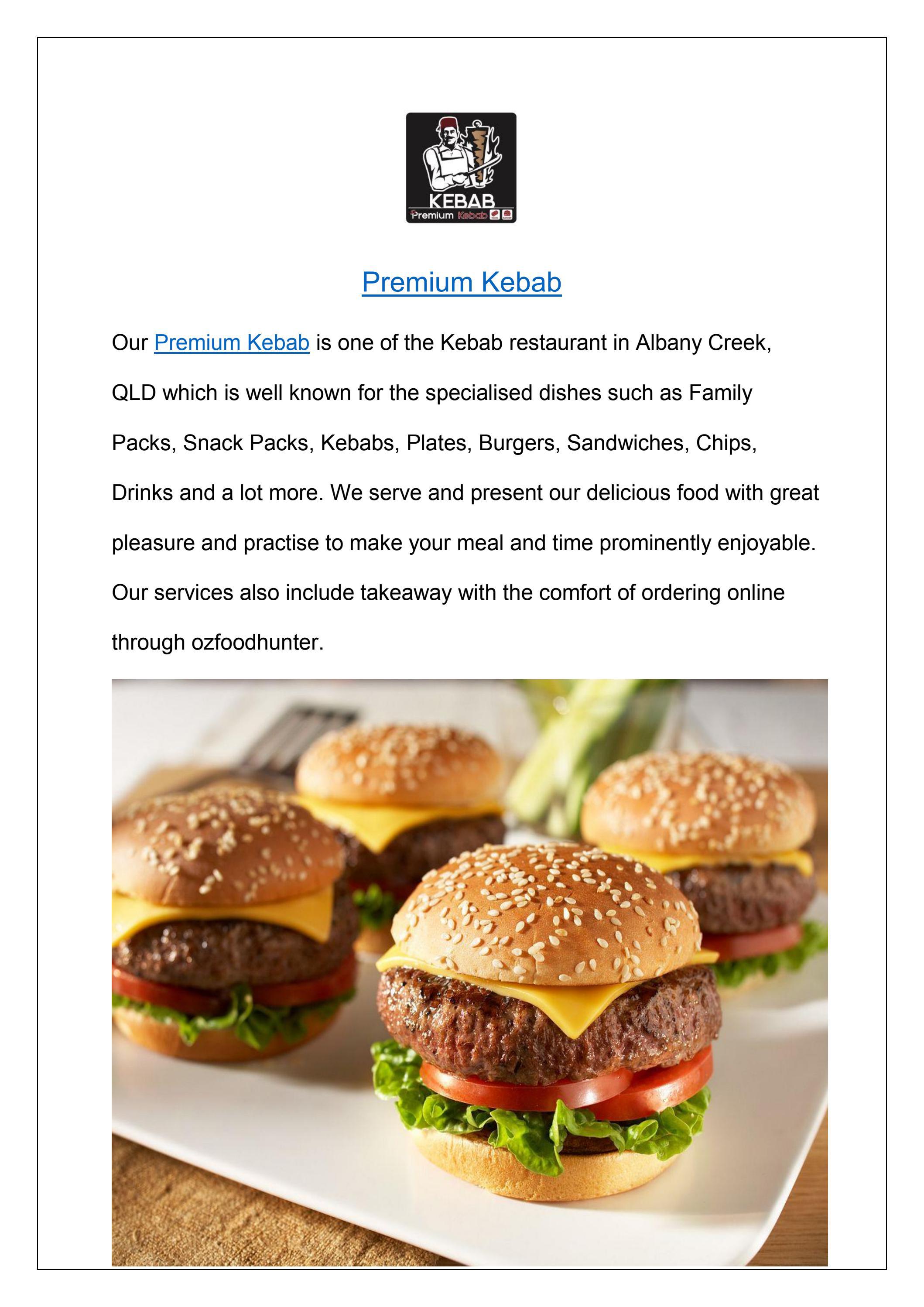 5% off - Premium Kebab menu Takeaway Albany Creek, QLD by SonWilliamson ...