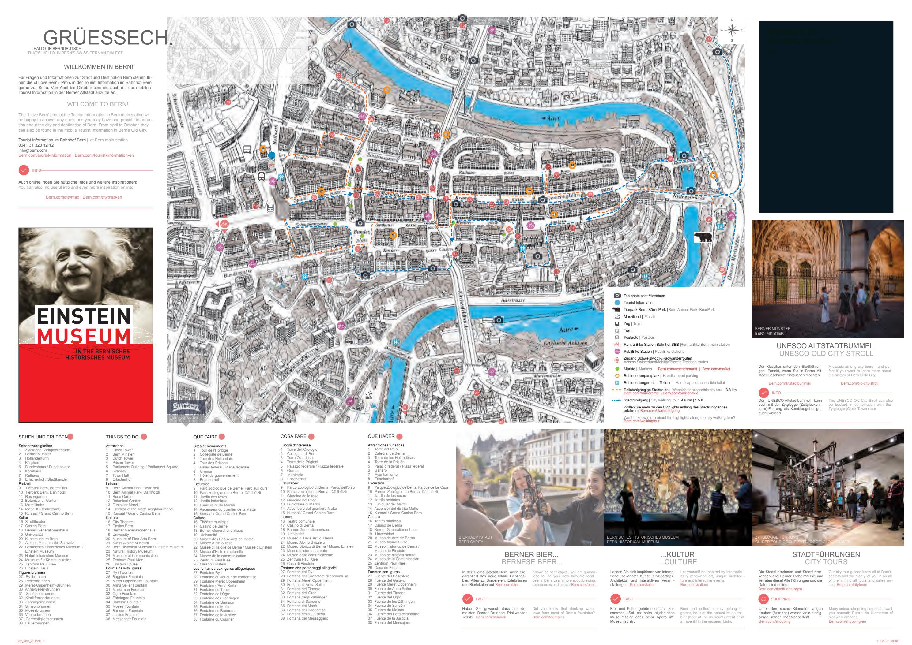 Bern: Stadtplan/City map/Plan de la ville/Pianta della citttà/Mapa de ...