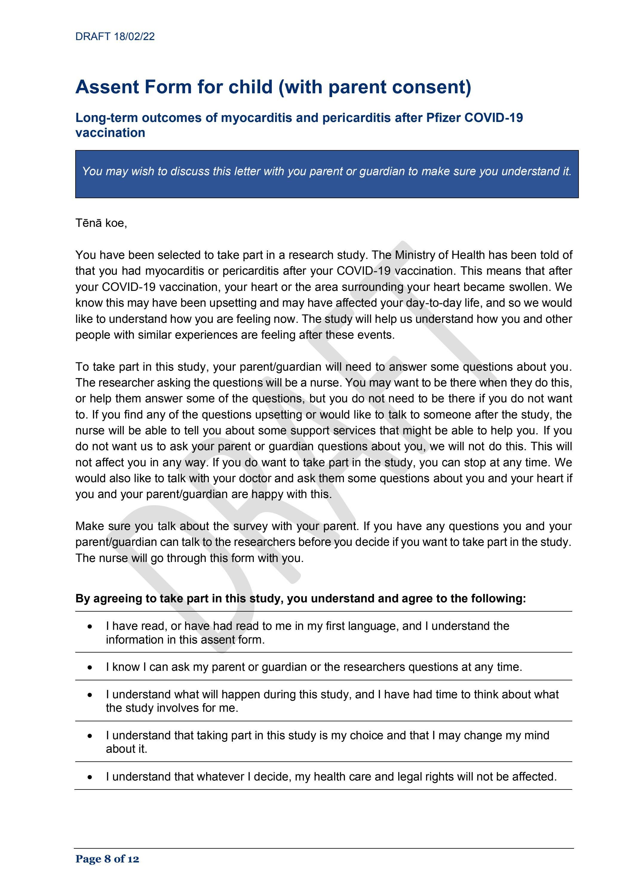 Participant Information Sheet And Consent Children And Parents Or 