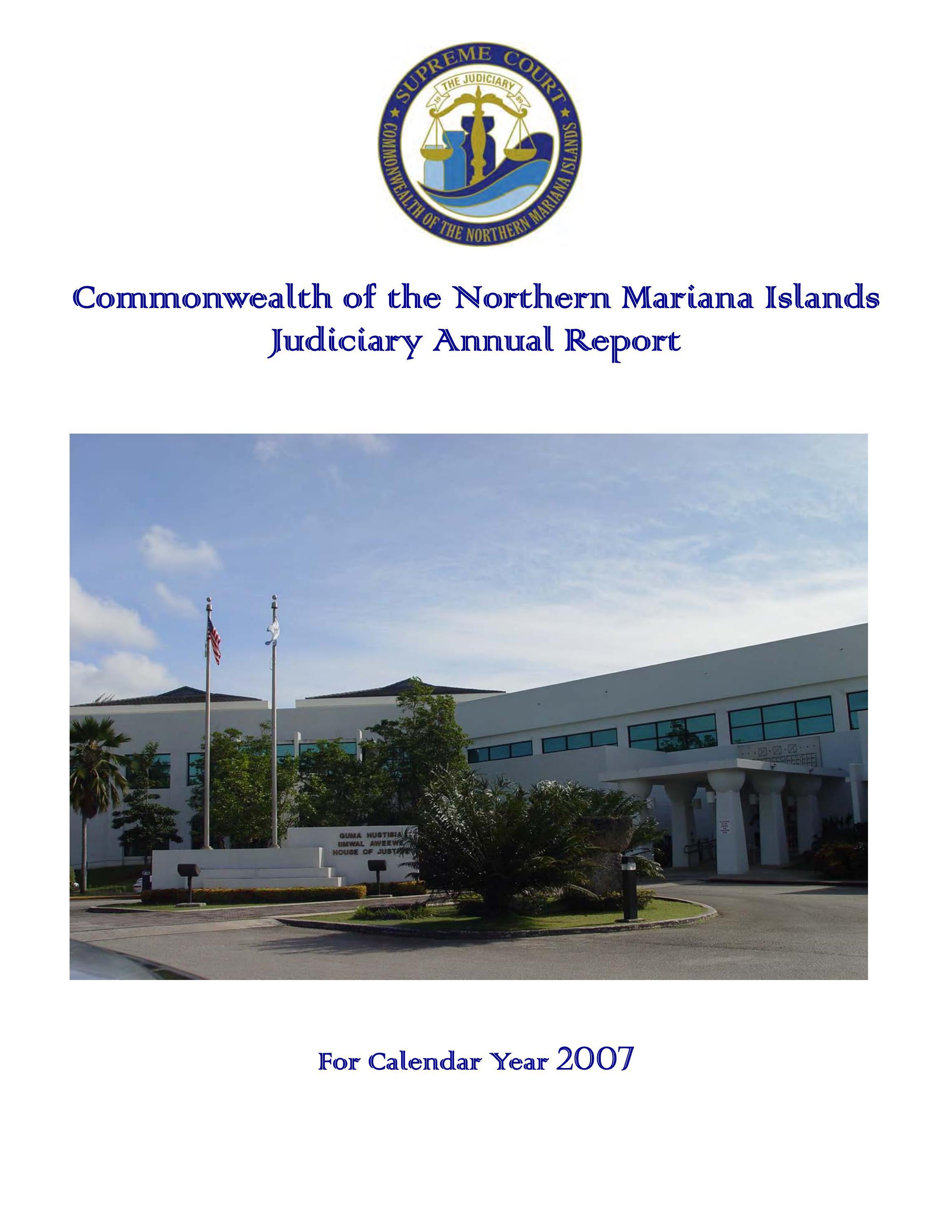 NMI JUDICIARY 2007 ANNUAL REPORT by Commonwealth Judiciary - Issuu