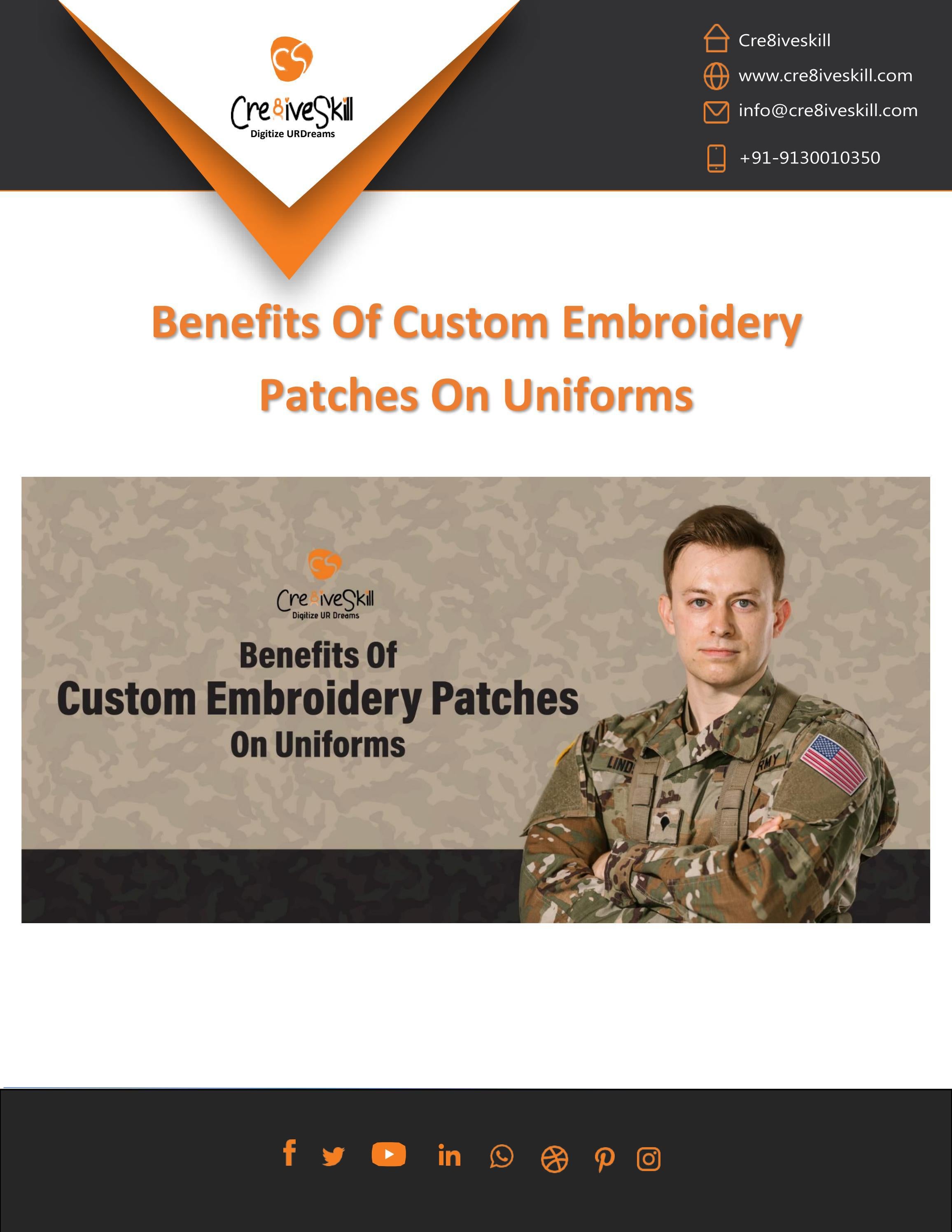 Benefits & Quality Of Custom Embroidery Patches On Uniforms ...