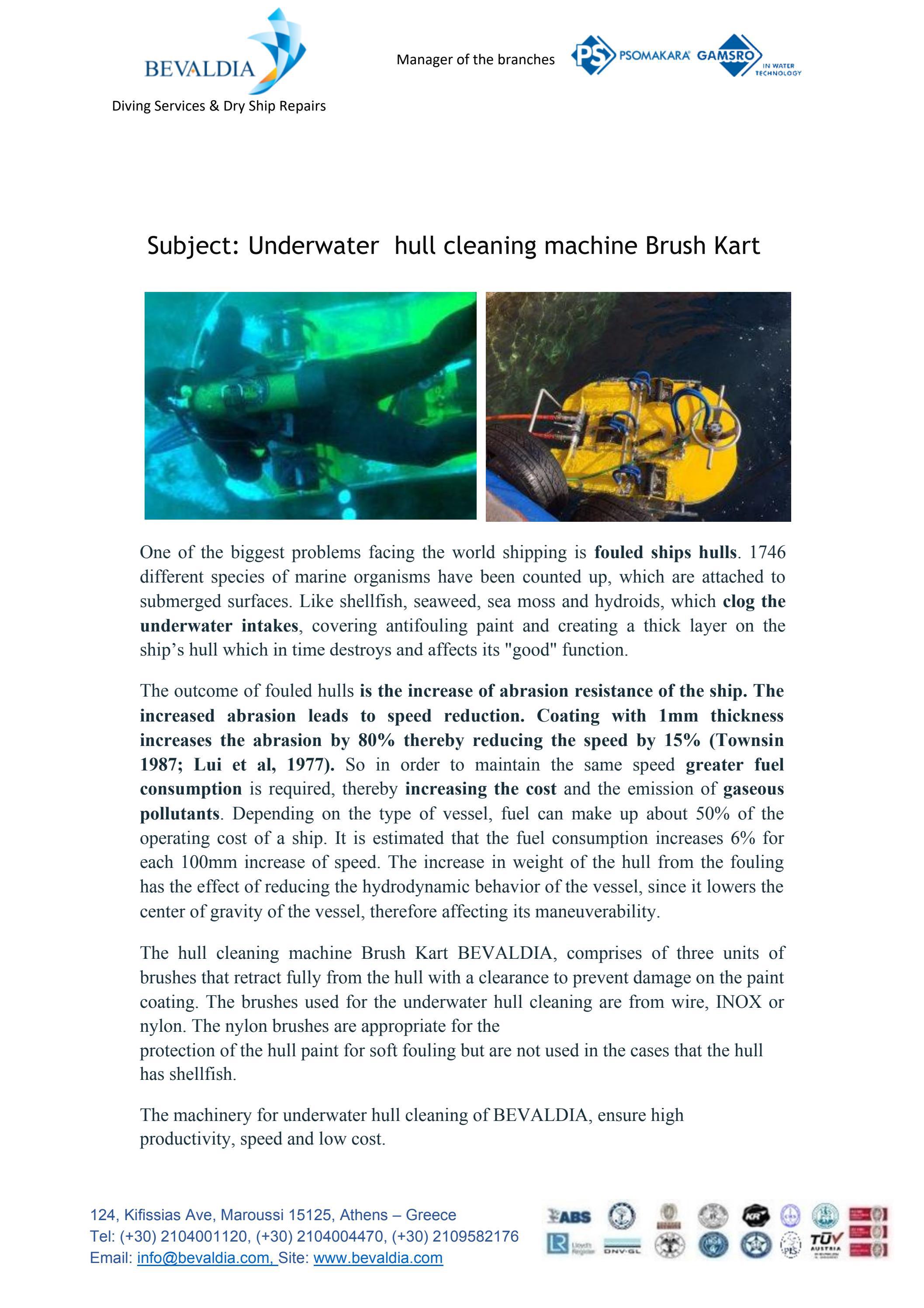 BEVALDIA - Brush kart hull cleaning machine by BEVALDIA - Issuu