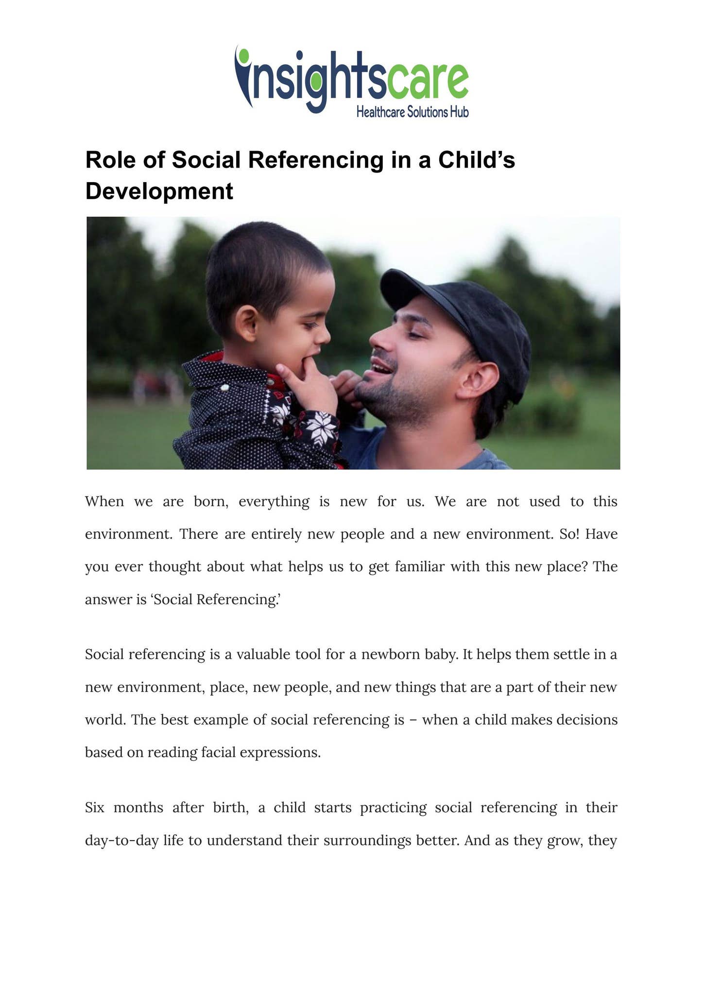 Role of Social Referencing in a Child’s Development by insightscare - Issuu
