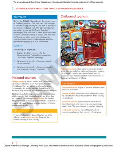 Cambridge IGCSE/O Level Travel & Tourism Final Sample by Cambridge ...