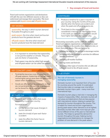 Cambridge IGCSE/O Level Travel & Tourism Final Sample by Cambridge ...