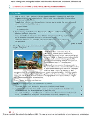 Cambridge IGCSE/O Level Travel & Tourism Final Sample by Cambridge ...