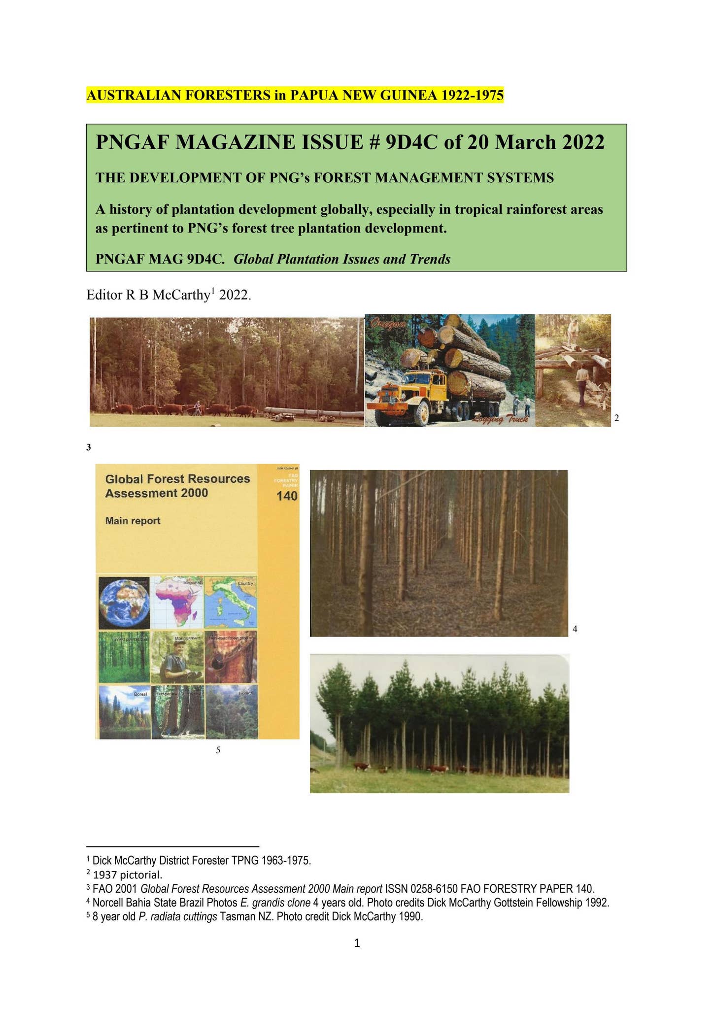 PNGAF MAGAZINE ISSUE #9D4C of 20th March 2022 - Global Plantation ...