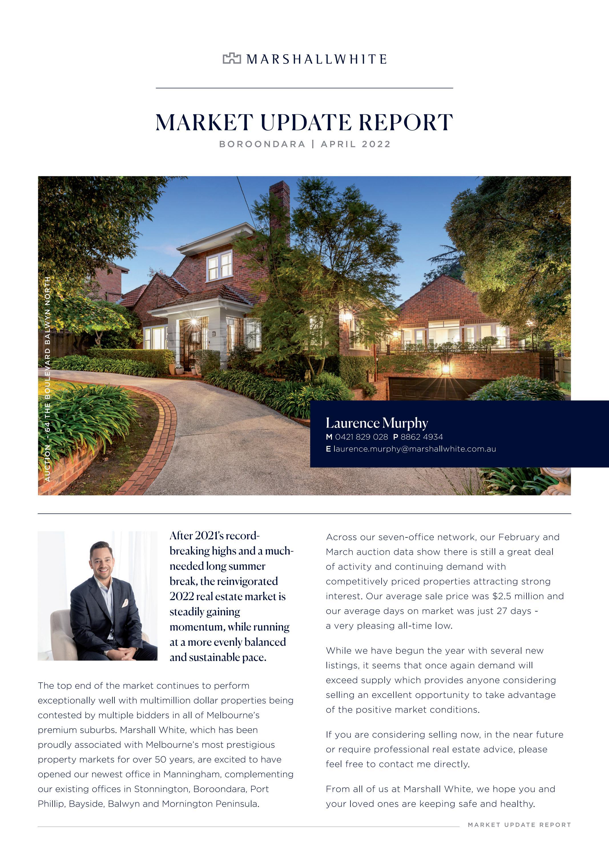 Property Market Update Report – Laurence Murphy, Boroondara - Issue 1 ...