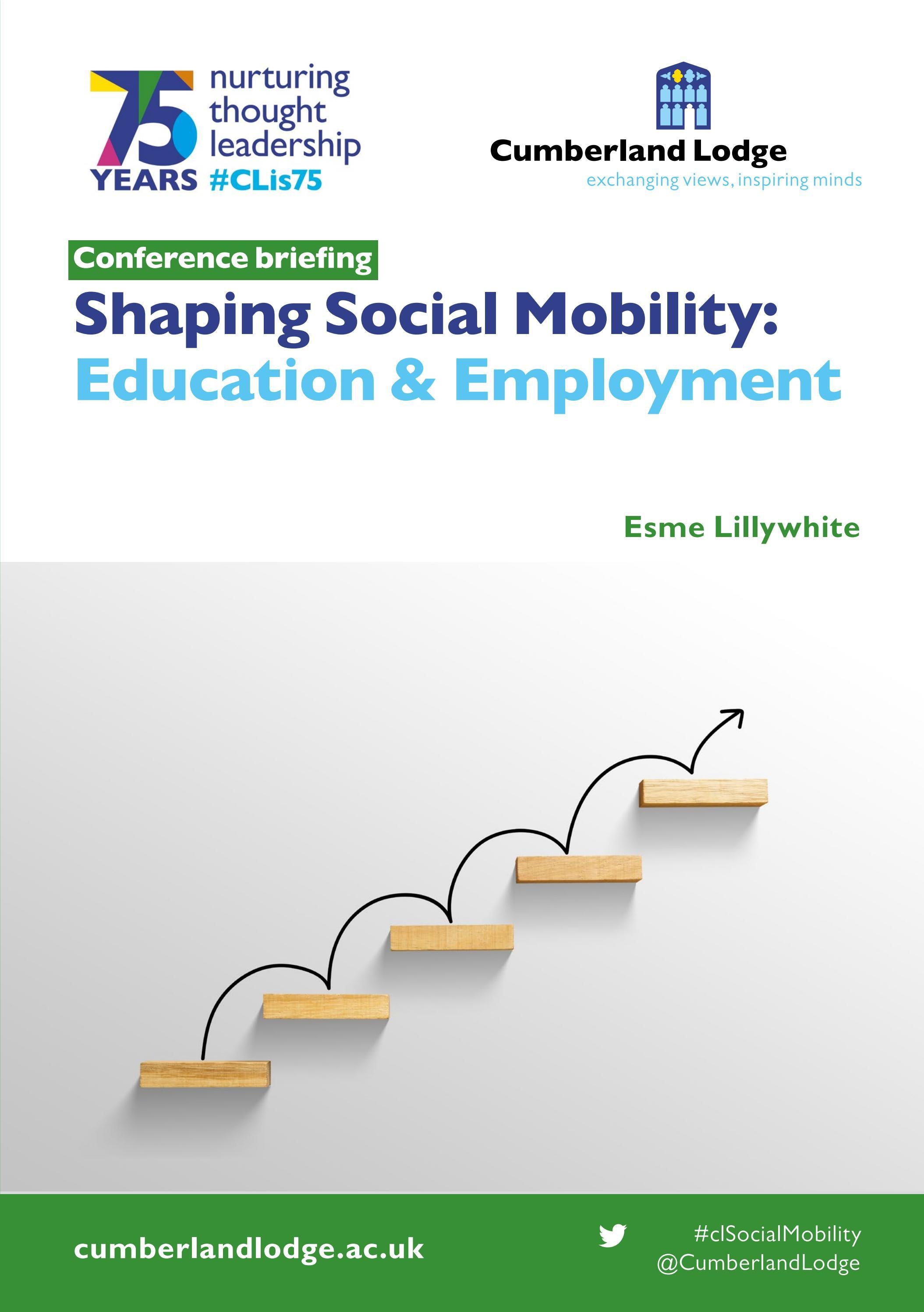 Shaping Social Mobility: Education & Employment - Conference Briefing ...