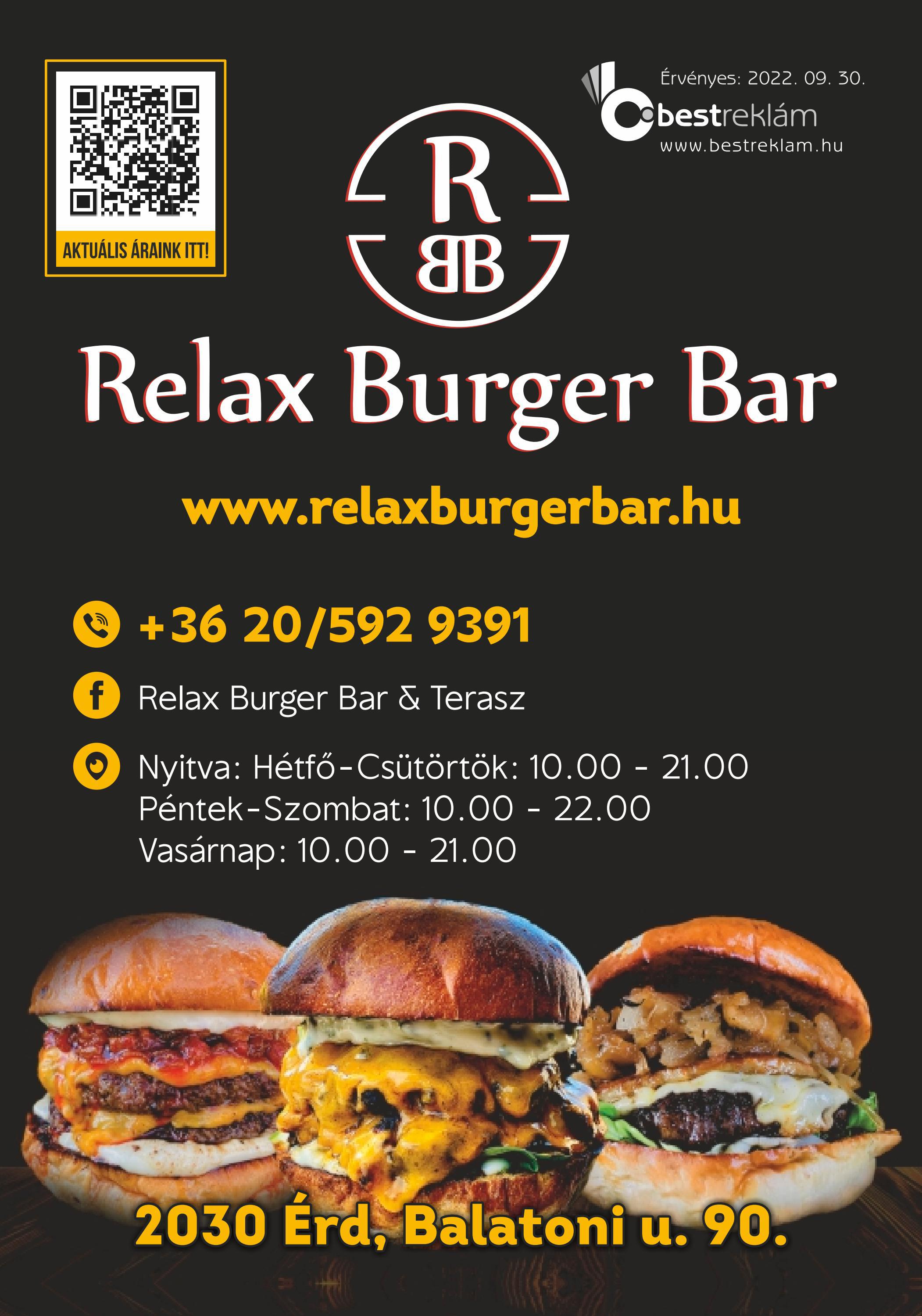 Érd Relax Burger 2022 tavasz by TheBest Reklám - Issuu