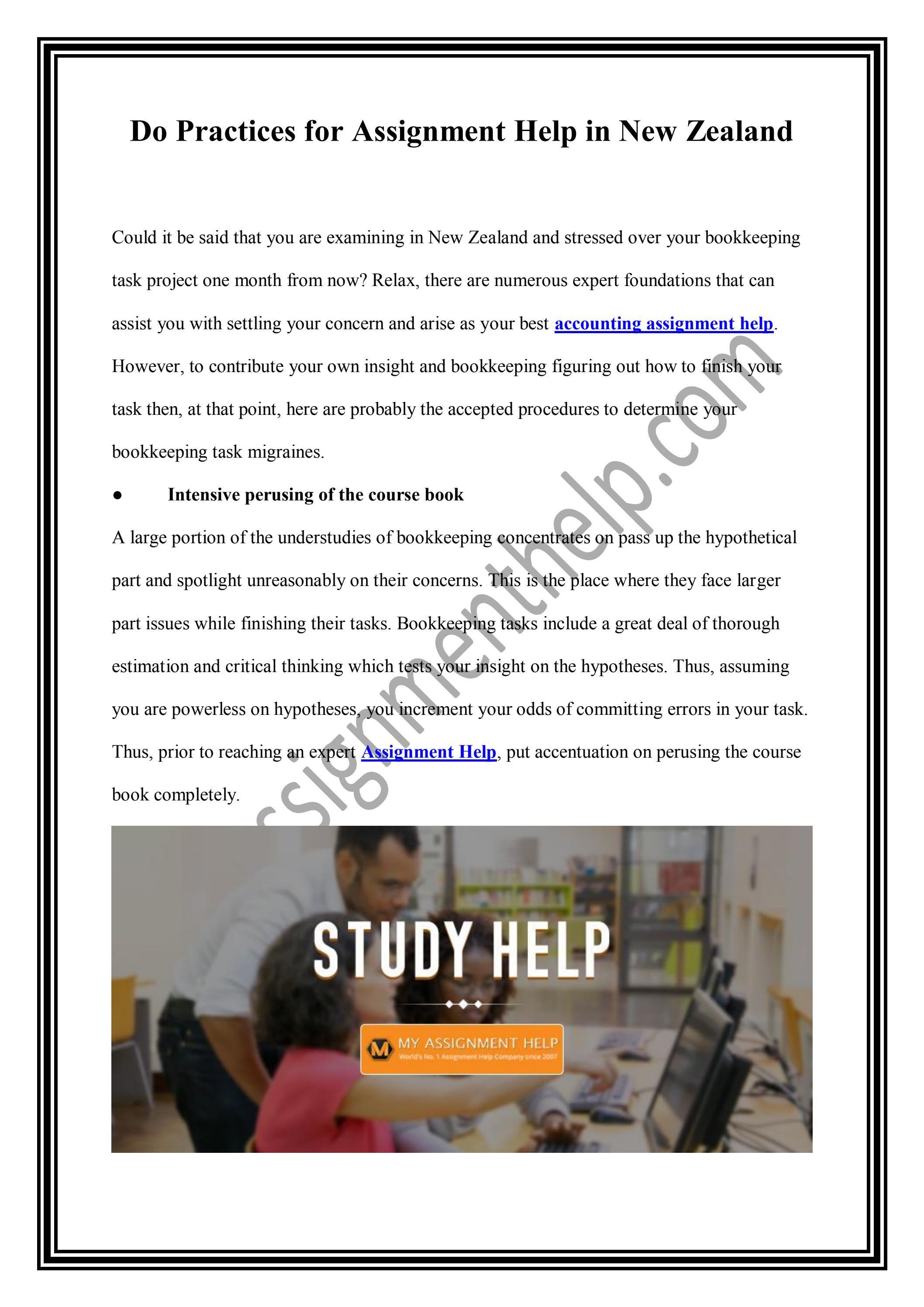Do Practices for Assignment Help in New Zealand by marryjames11 - Issuu