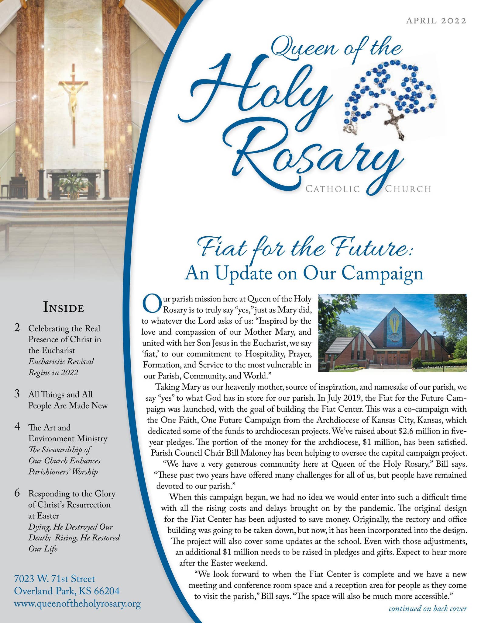 Queen of the Holy Rosary Catholic Church Newsletter — April 2022 by ...