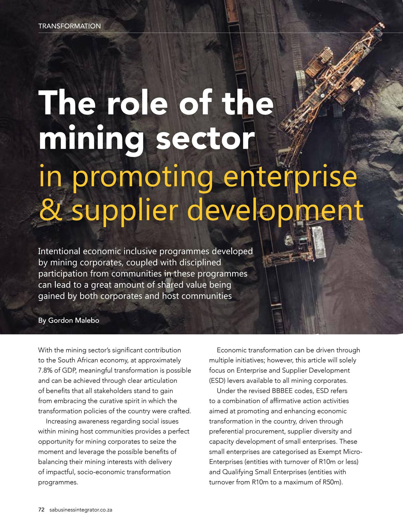 SA Business Integrator - Volume 8 l Issue 2 by Media Xpose - Issuu