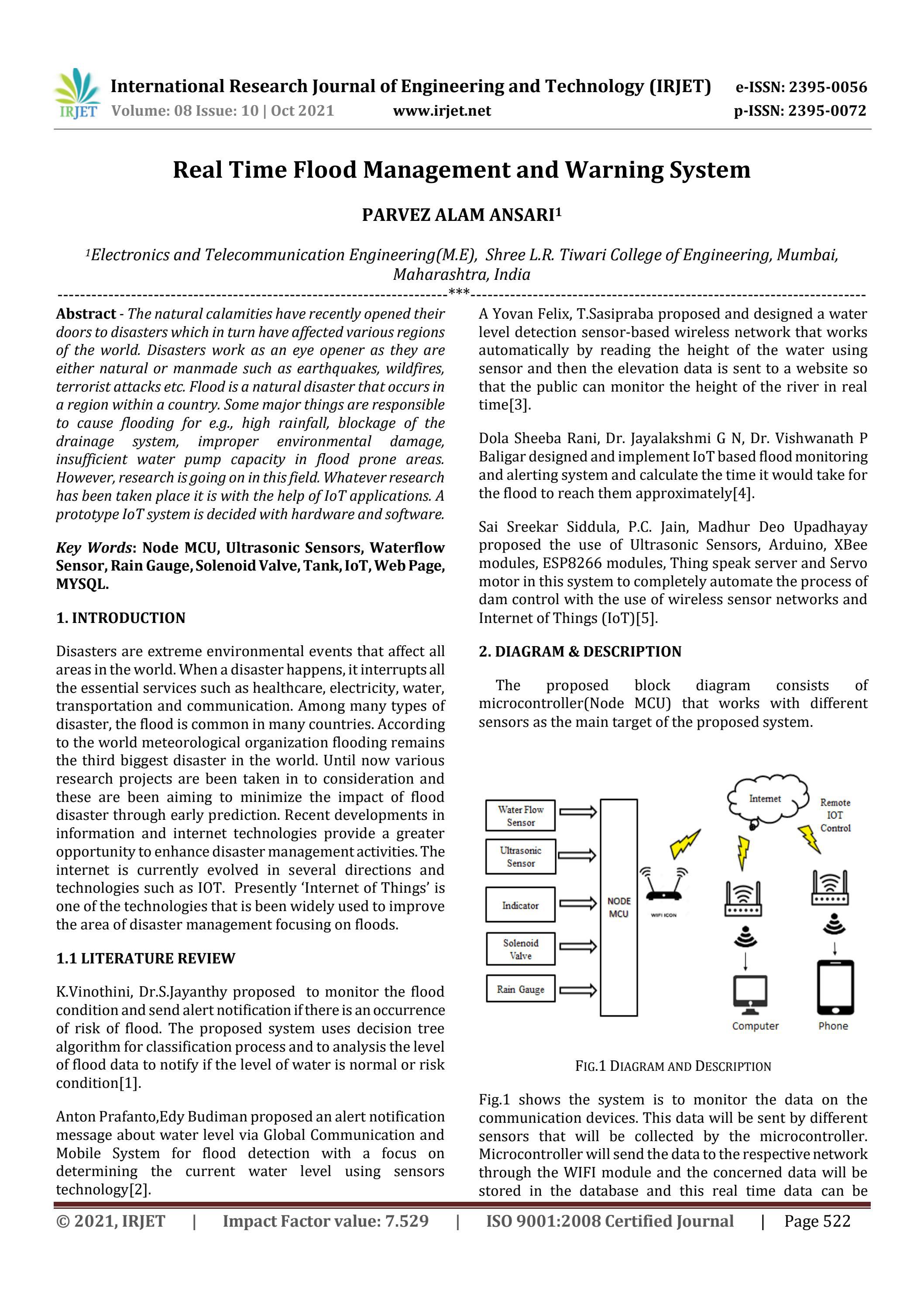 IRJET- Real Time Flood Management and Warning System by IRJET Journal ...
