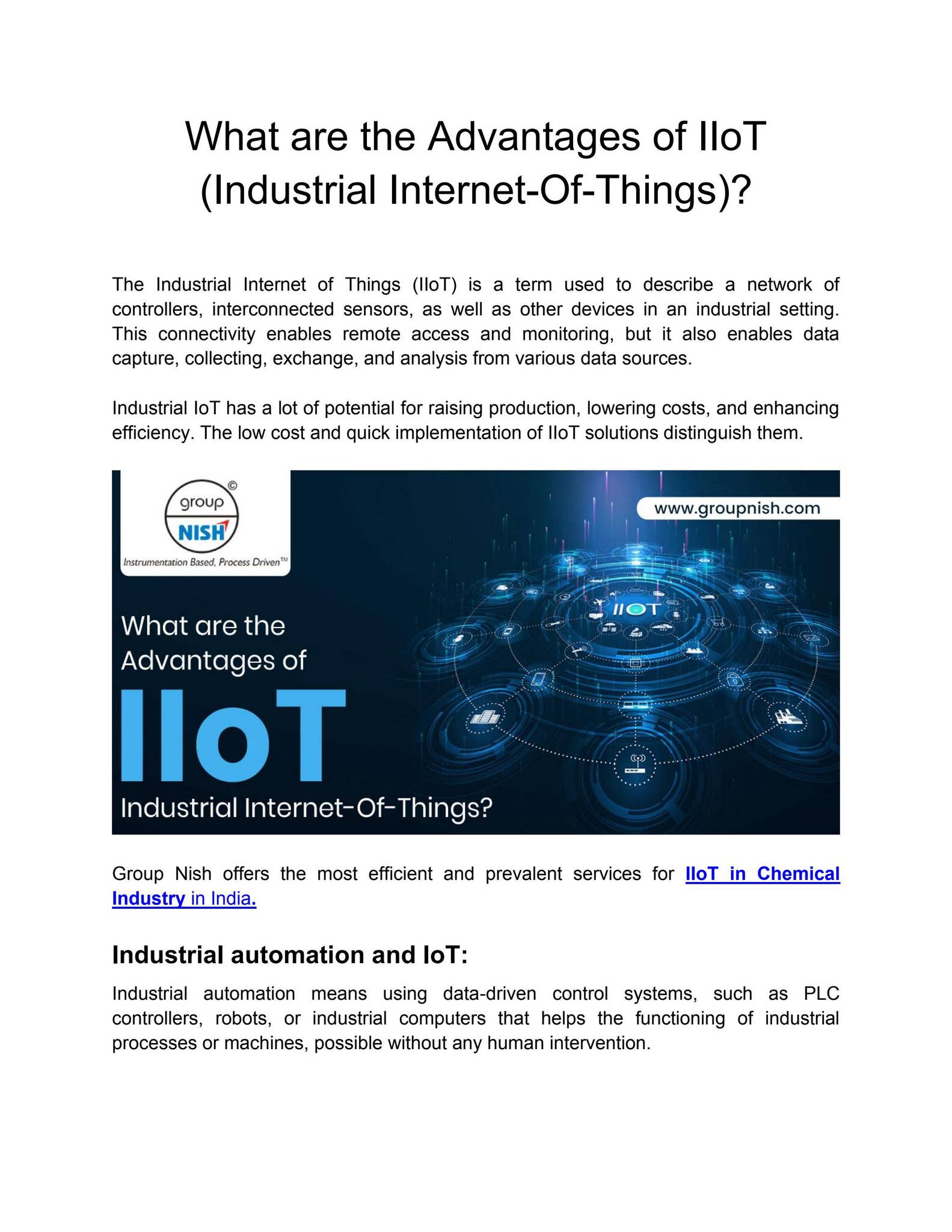 What are the Advantages of IIoT (Industrial Internet-Of-Things)? by ...