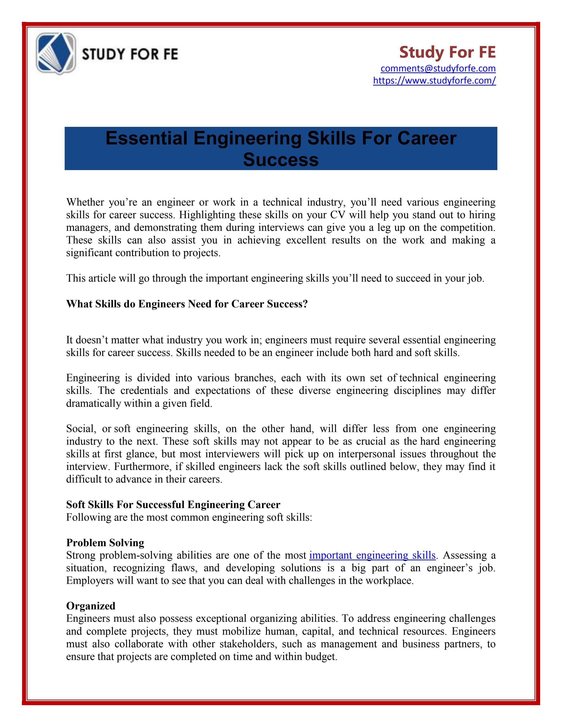 Essential Engineering Skills For Career Success by Wasim Asghar - Issuu