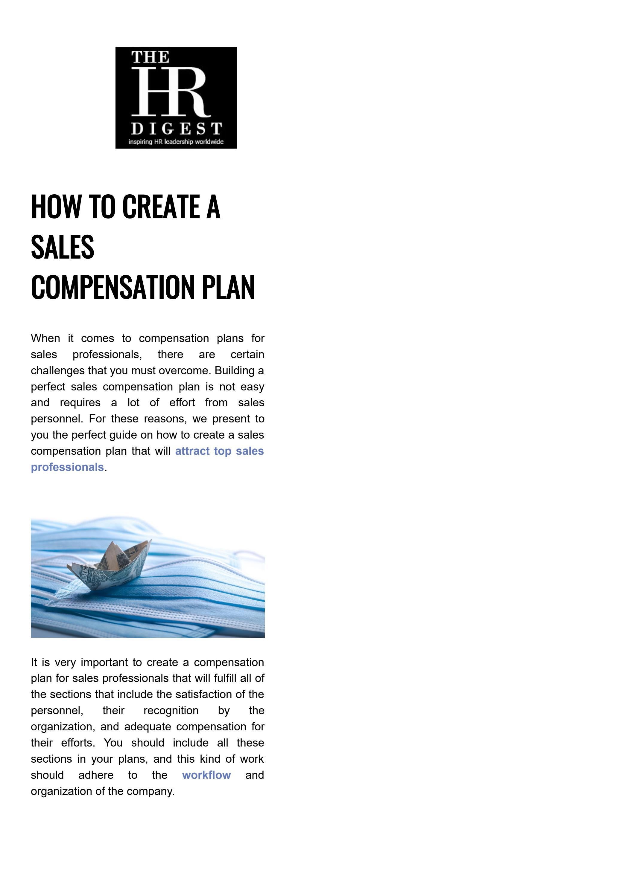 How to Make a Compensation Plan for Salespeople by Ethan Hest - Issuu