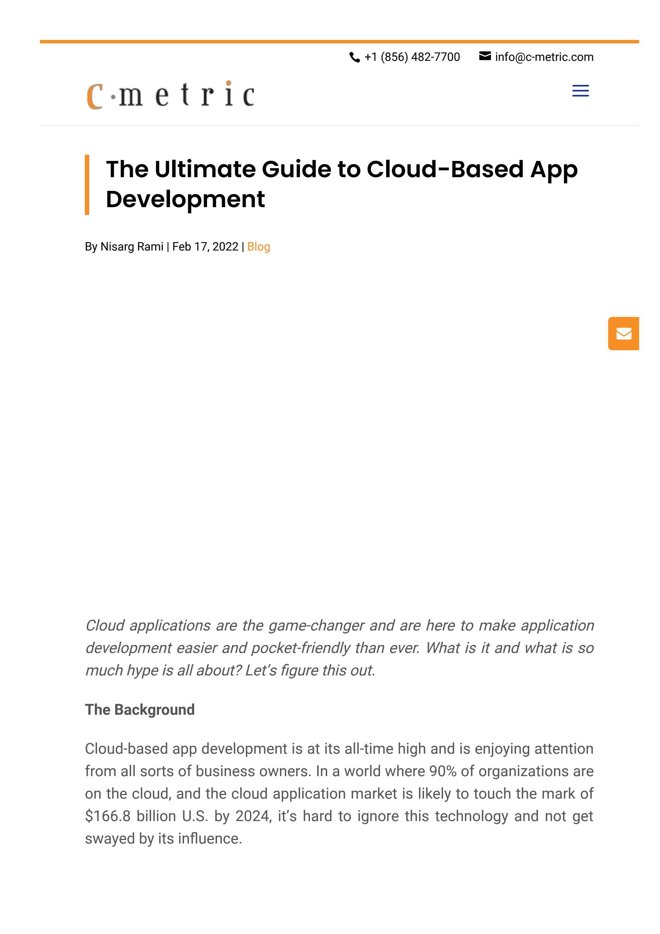 The Ultimate Guide to Cloud-Based App Development by C-Metric Solution - Issuu