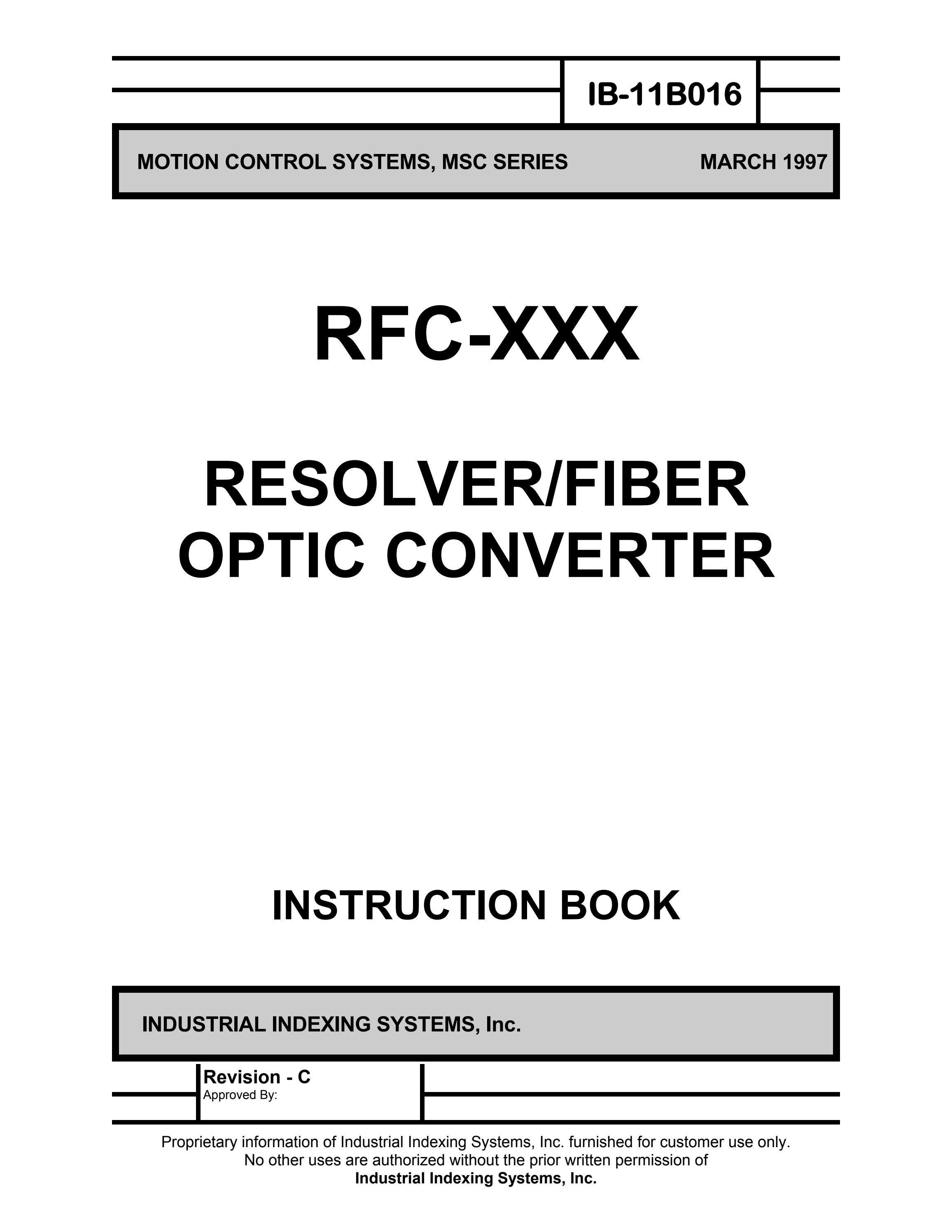 RFC-XXX Resolver/Fiber Optic Converter [IB-11B016] by IEB Media - Issuu