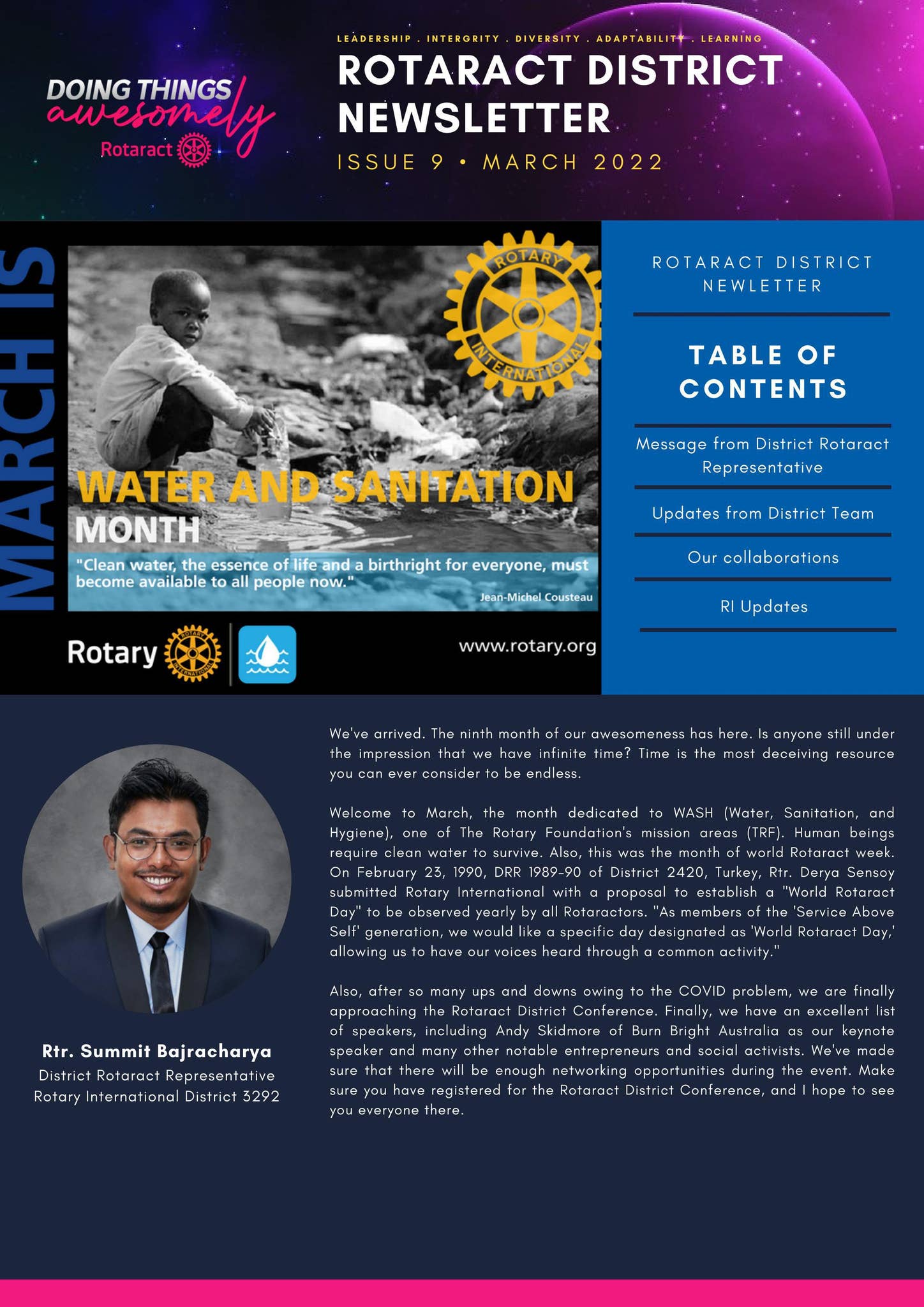 Rotaract District Newsletter | March 2022 | Issue 9 by Rotaract District 3292 - Issuu