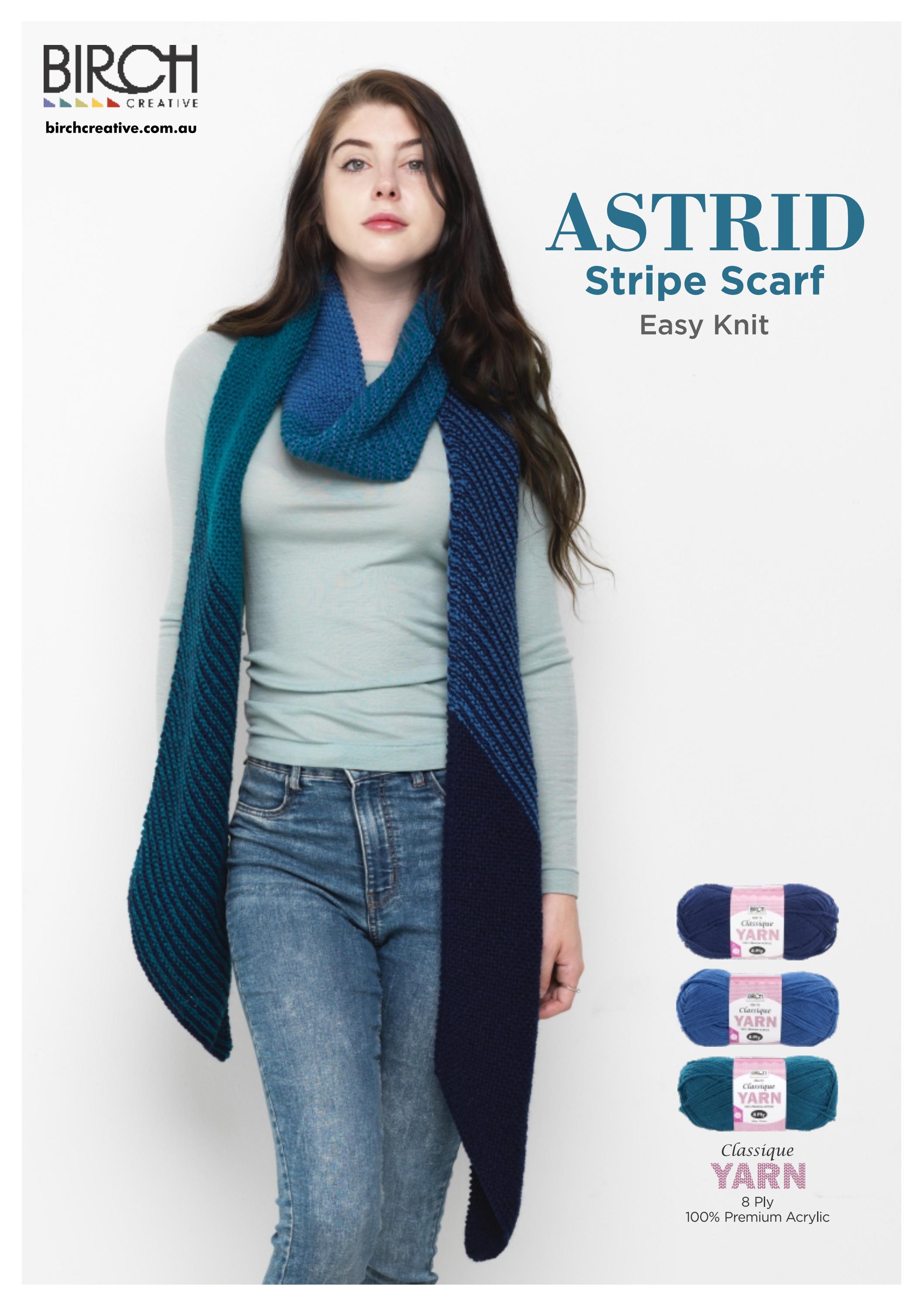 FREE PATTERN - Birch Creative Astrid Stripe Scarf by Birch Creative - Issuu