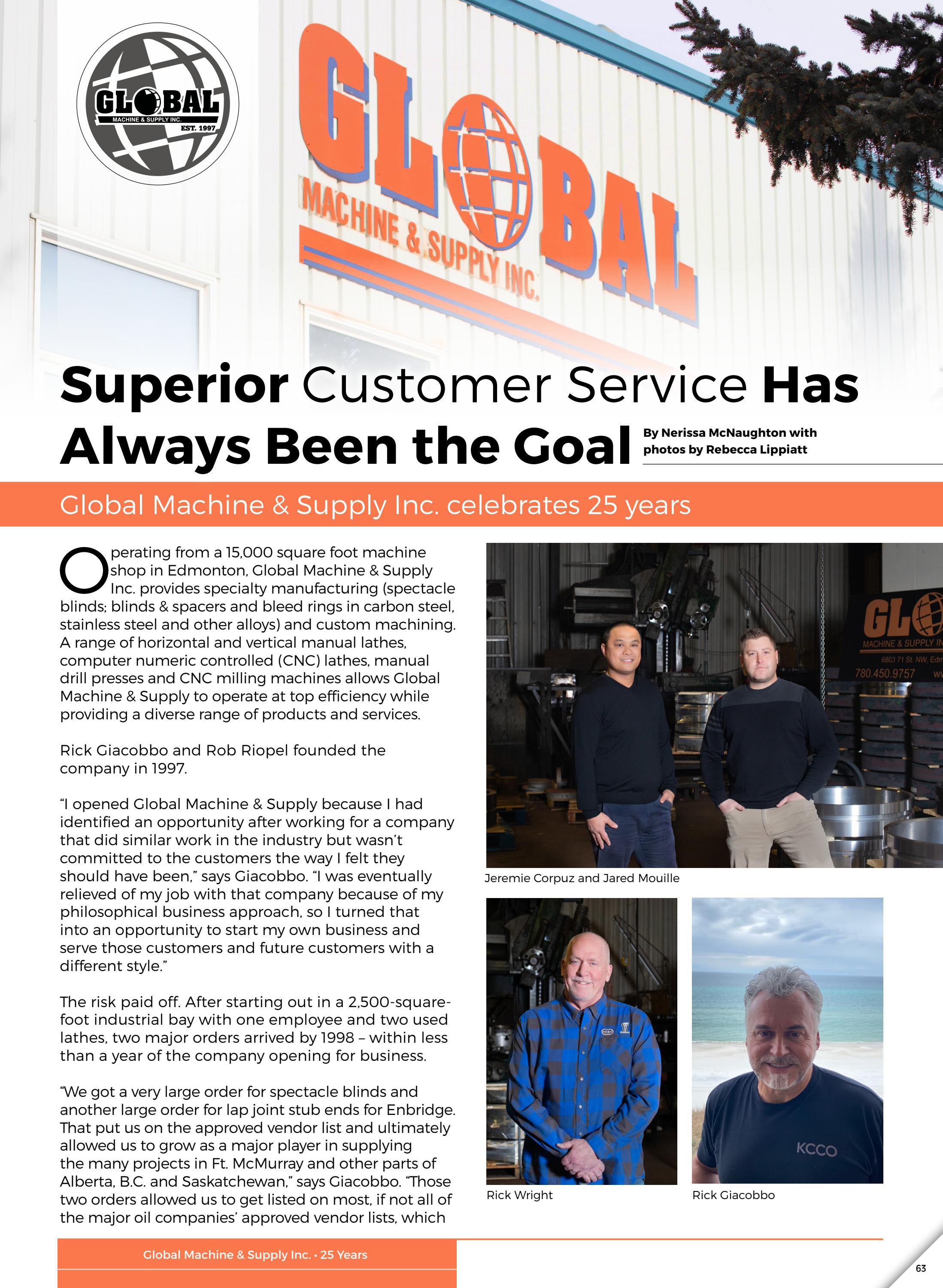 Global Machine & Supply Inc. - Celebrating 25 years by Business in ...