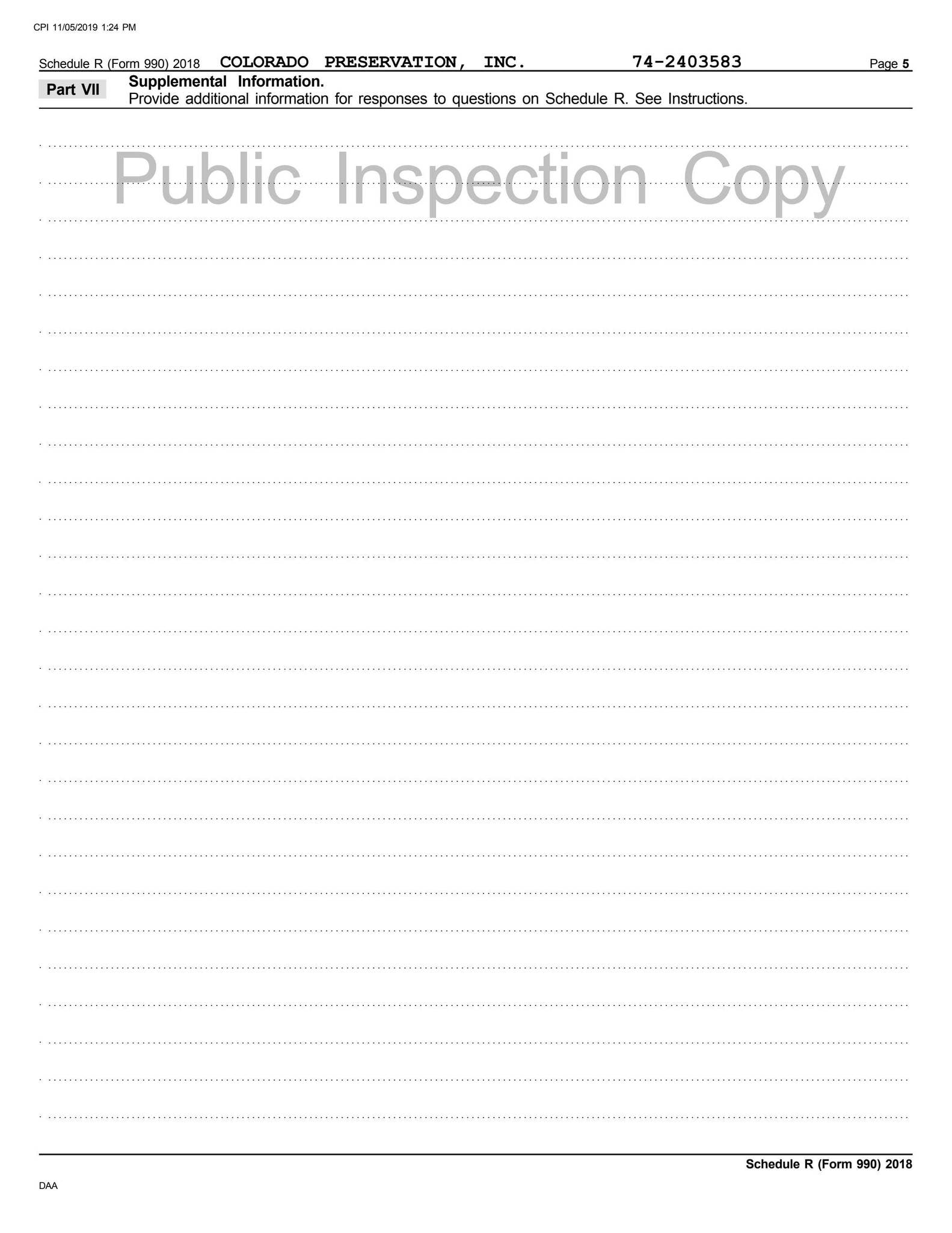 2018 CPI Tax Return - Public Inspection by Colorado Preservation, Inc ...
